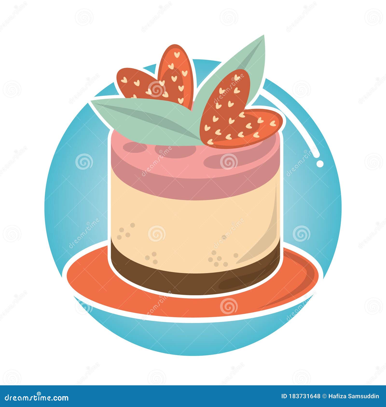 Layered Cake. Vector Illustration Decorative Background Design Stock ...