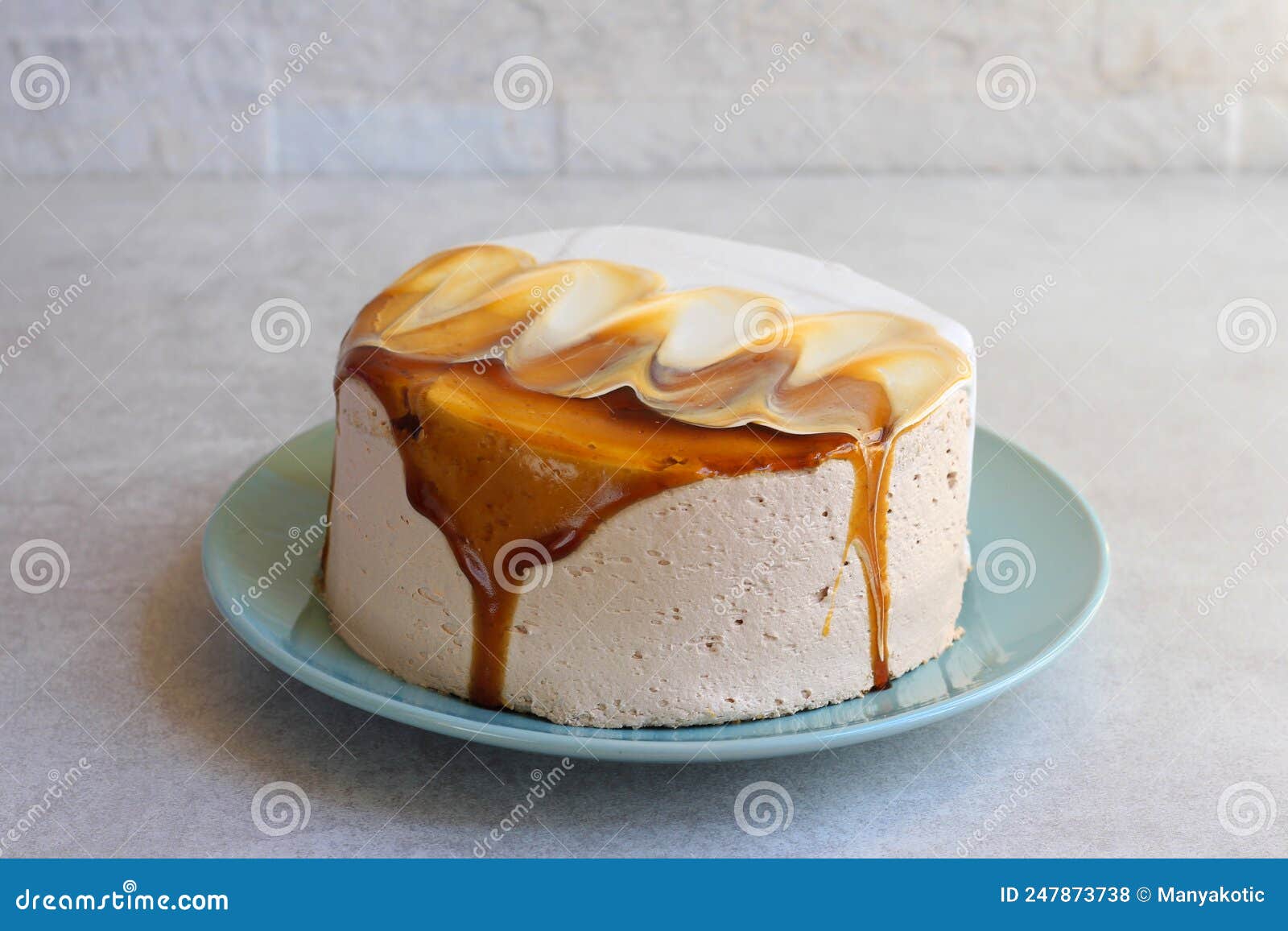 Layered caramel torte stock photo. Image of torte, buttercream - 247873738