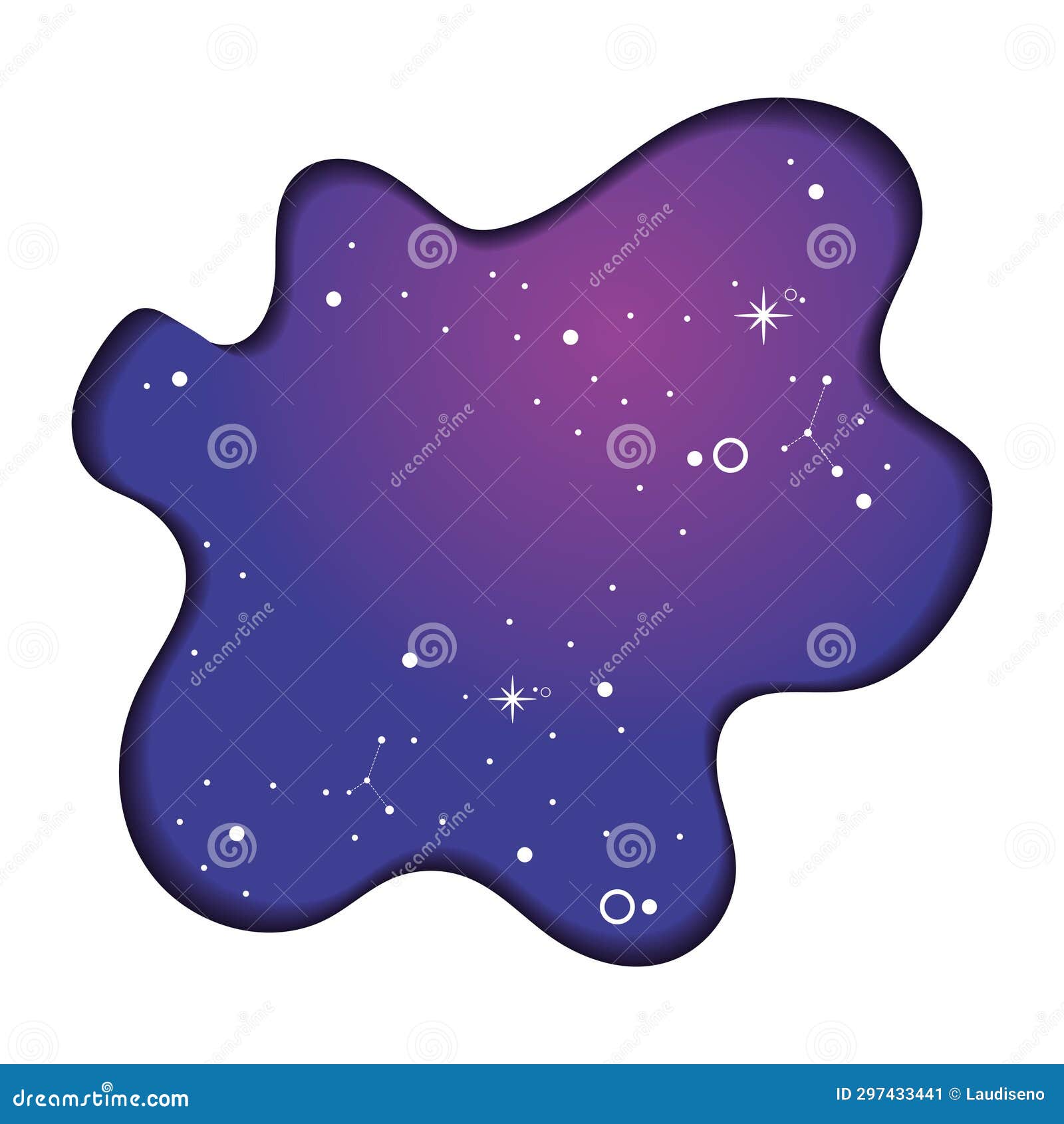 Layered Cartoon View of Outer Space Vector Stock Vector - Illustration ...