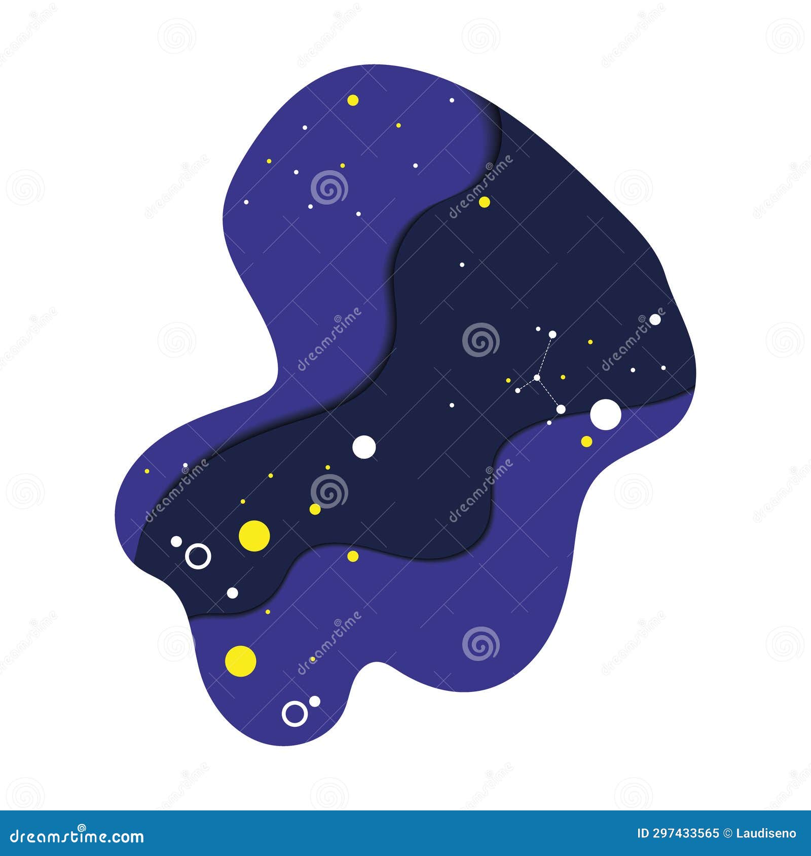 Layered Cartoon View of Outer Space Vector Stock Vector - Illustration ...