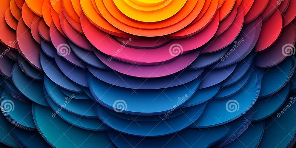 Layered Circular Patterns with Deep Gradient Color Schemes Stock ...