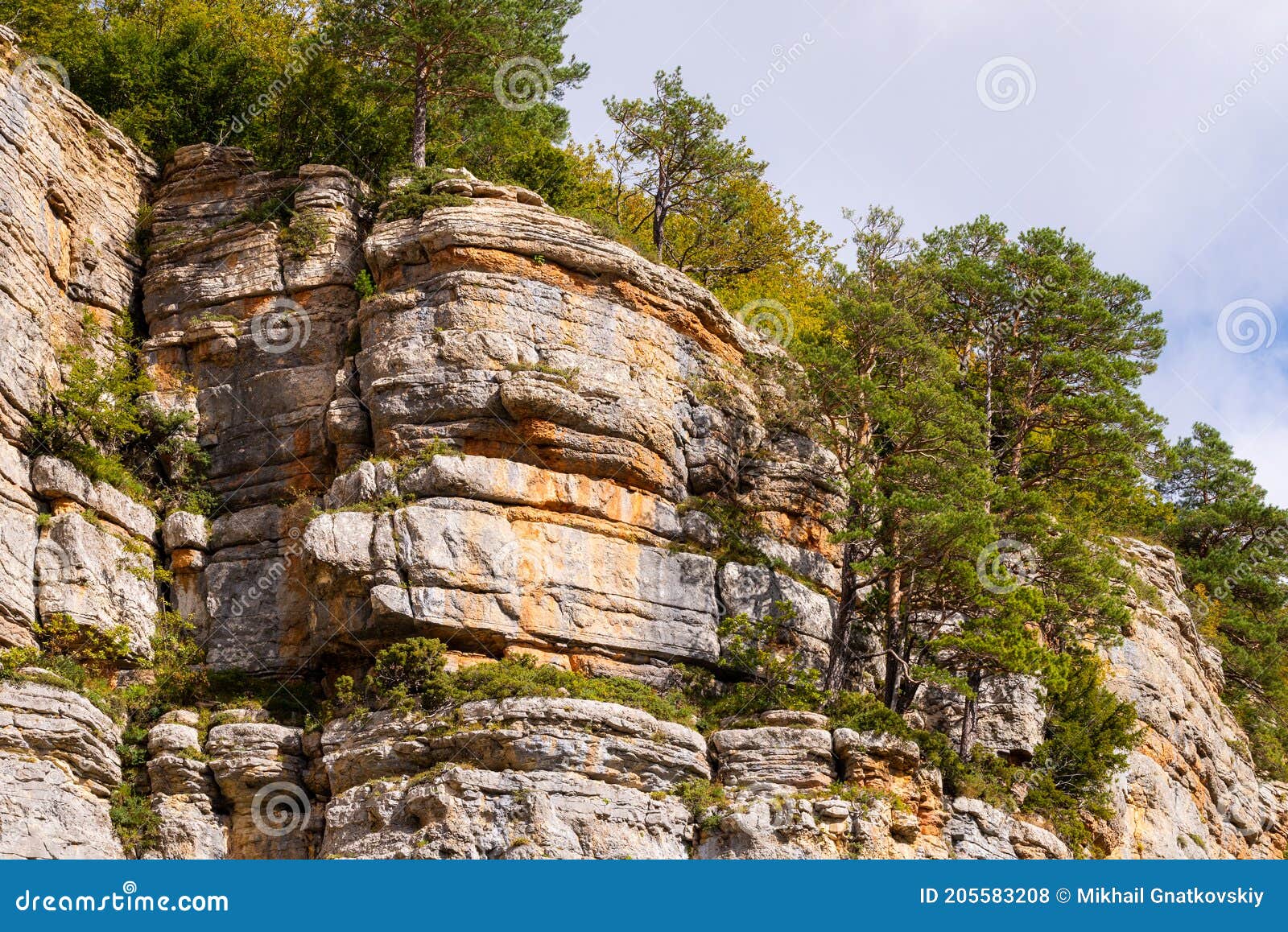 Layered Cliff Face in the Canyon, Close Up View Stock Photo - Image of ...
