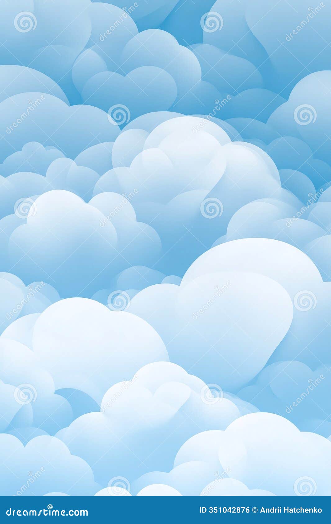 A Layered Cloud Design in Soft White and Blue Gradients. Stock ...