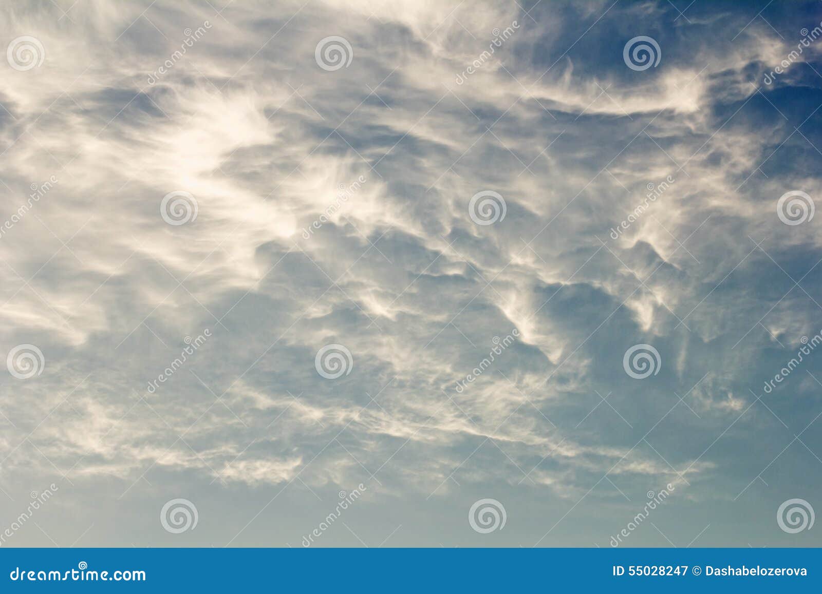 Layered clouds in sky stock image. Image of blue, softness - 55028247