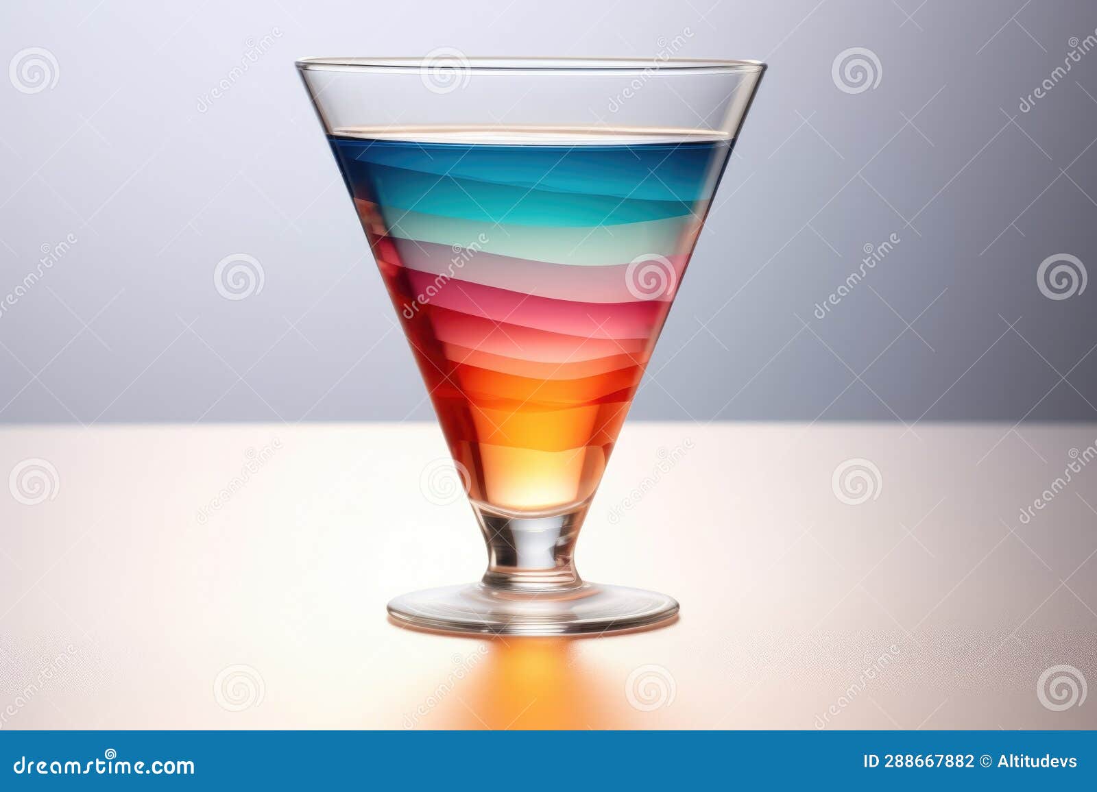Layered Cocktail in a Glass with Gradient Colors Stock Photo - Image of ...