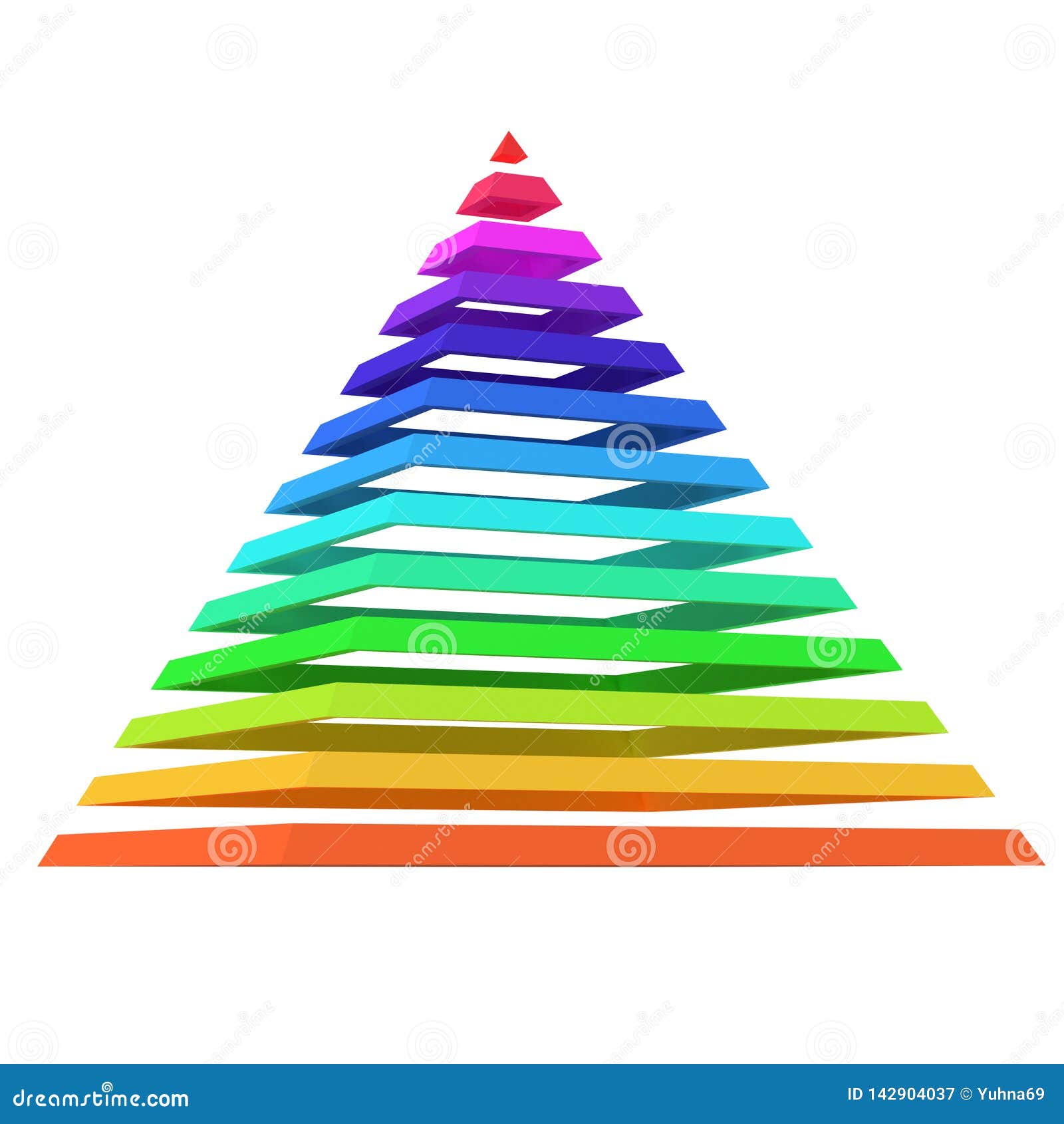 Layered Rainbow Infinity Symbol On White Background Vector Illustration ...