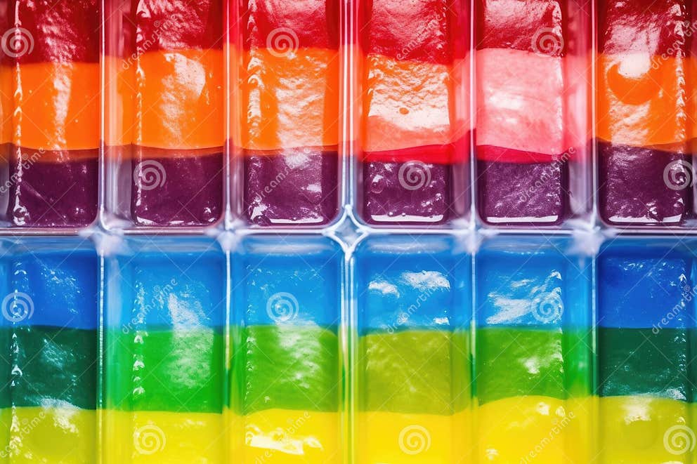 Layered Colorful Jelly Creating a Rainbow Effect Stock Photo - Image of ...