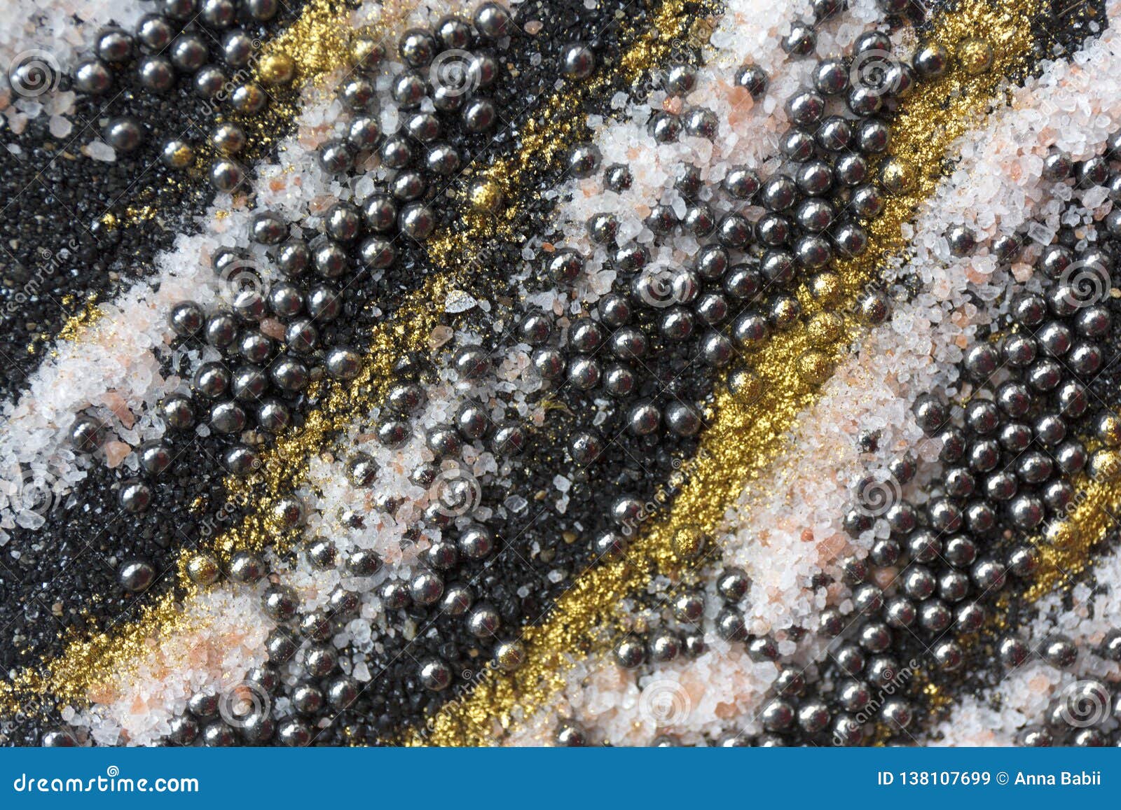 Layered Colorful Sand Pattern. Marble Style Background. Black and Gold ...