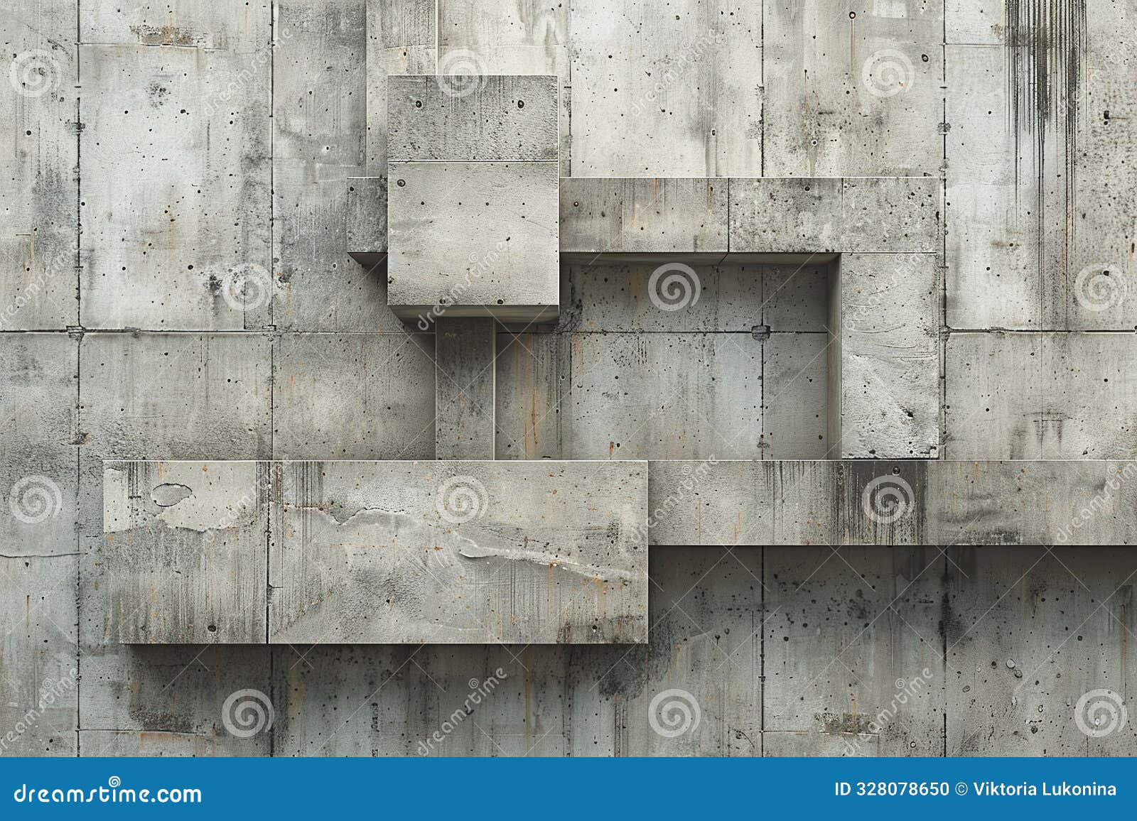 Geometric Layers in Concrete Architecture Stock Photo - Image of design ...
