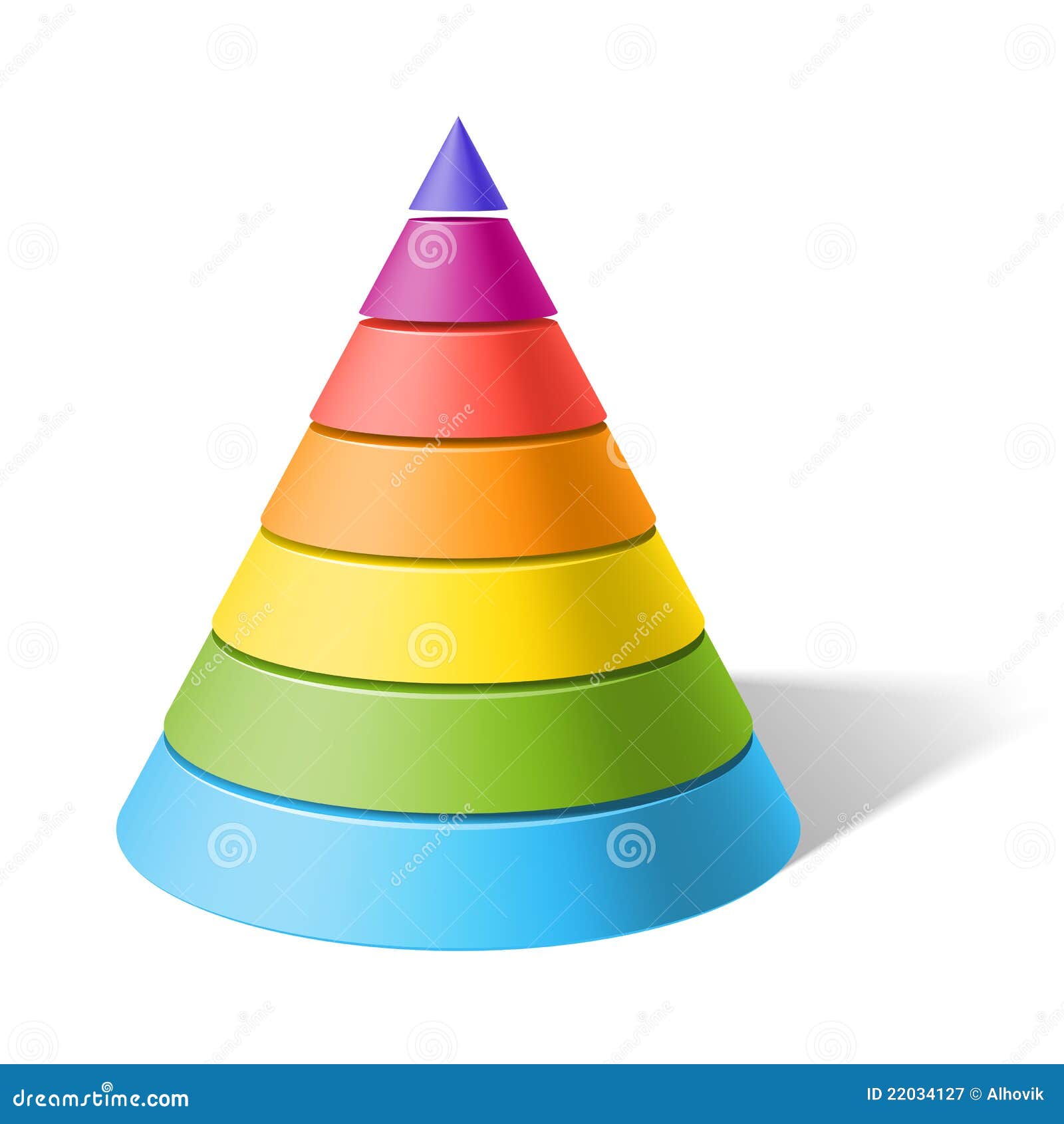 Layered cone stock vector. Illustration of layer, diagram - 22034127