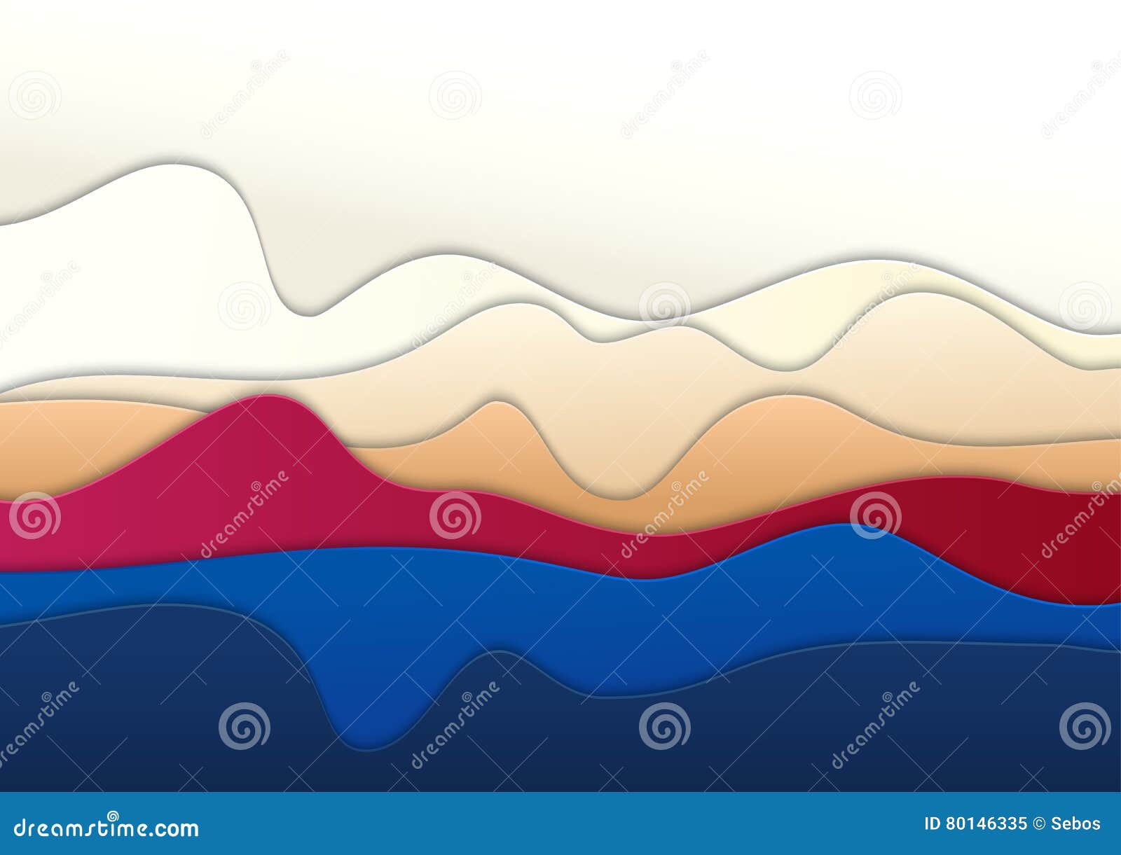 Layered Cut Out Colored Paper Background. Abstract Layer Art. Vector ...