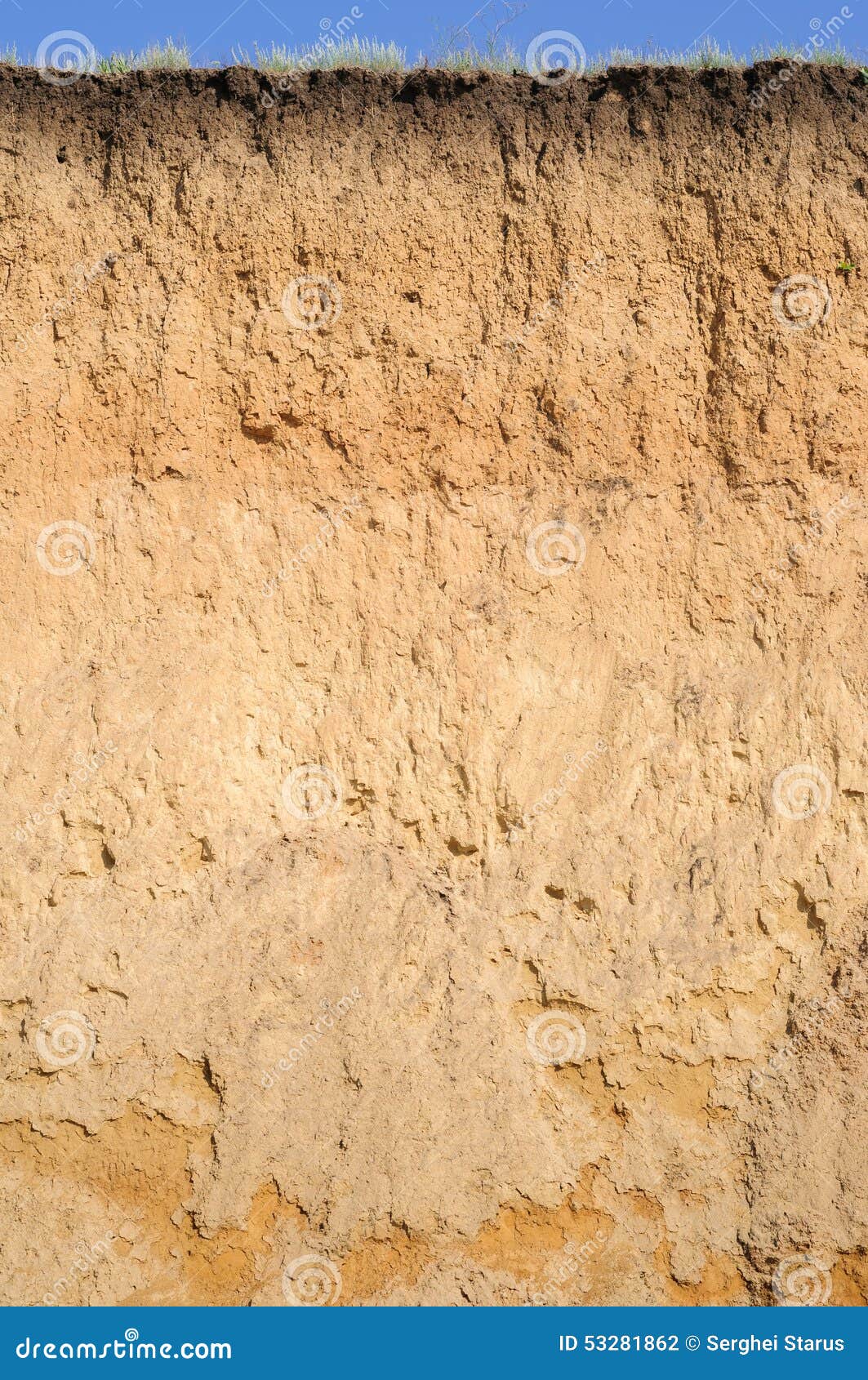 Layered cut of soil stock photo. Image of abstract, orange - 53281862