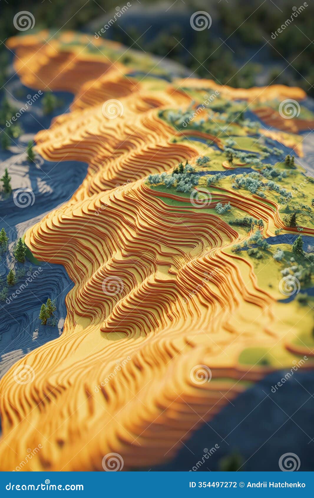 A Layered 3D Geographical Map Showing Dynamic Climate GIS Data Overlays ...