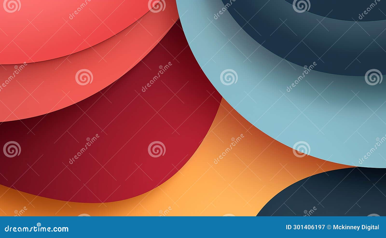 Layered Design in Wave and Line Concept in Multiple Colors. Stock ...