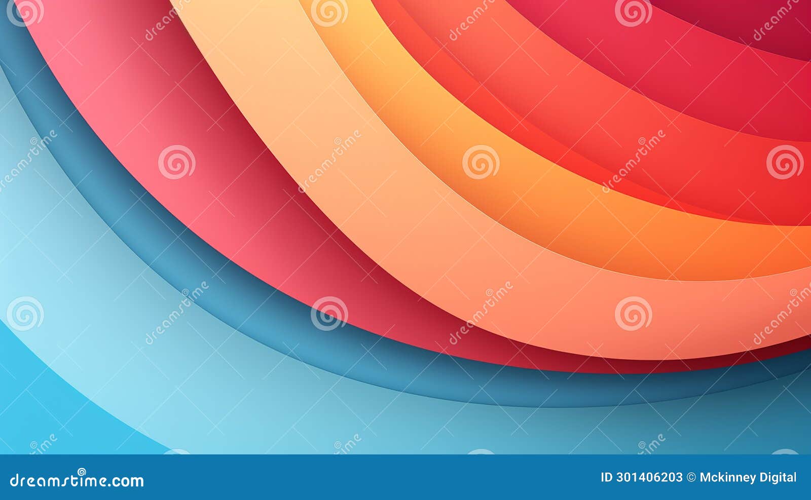 Layered Design in Wave and Line Concept in Multiple Colors. Stock ...