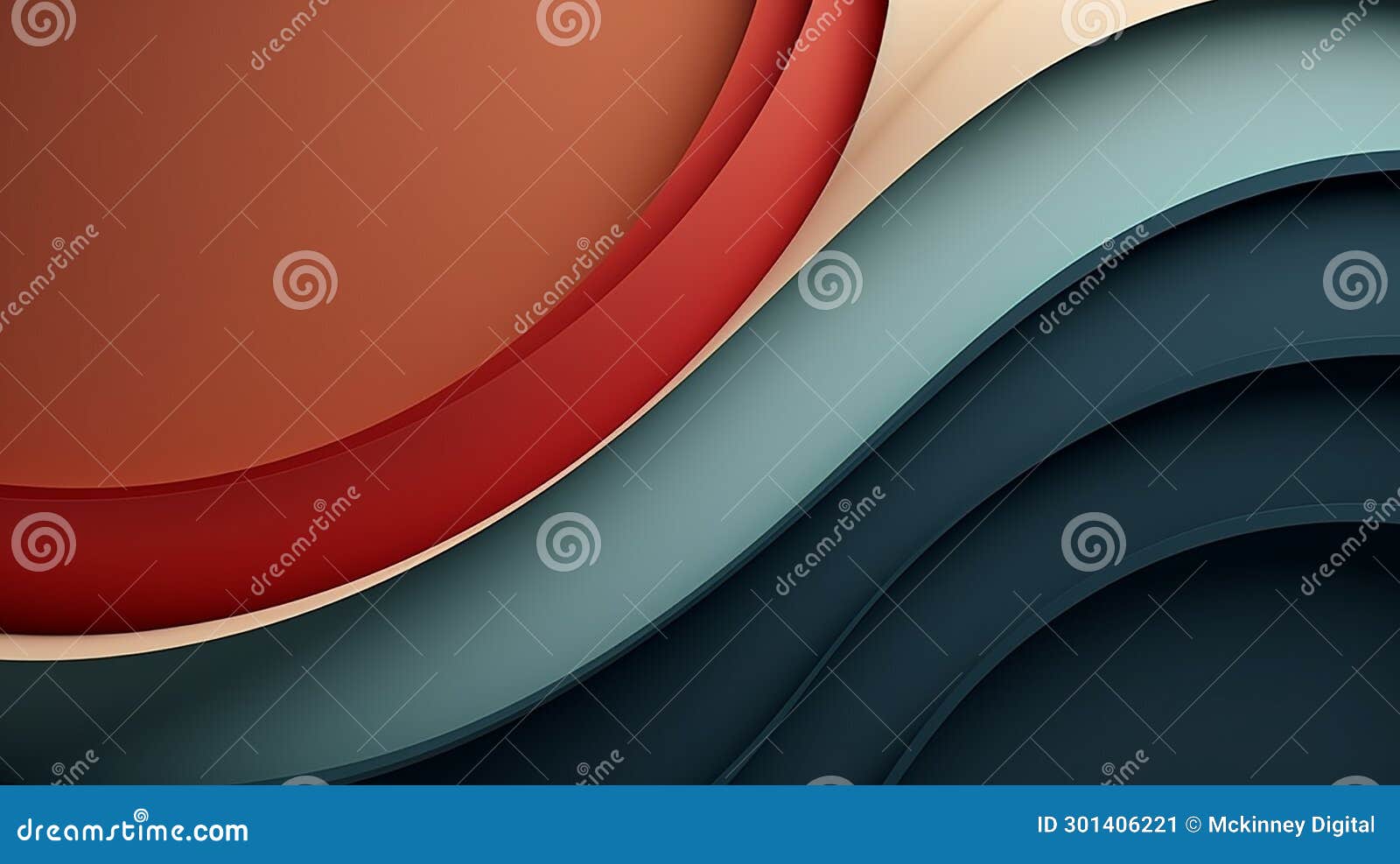 Layered Design in Wave and Line Concept in Multiple Colors. Stock ...