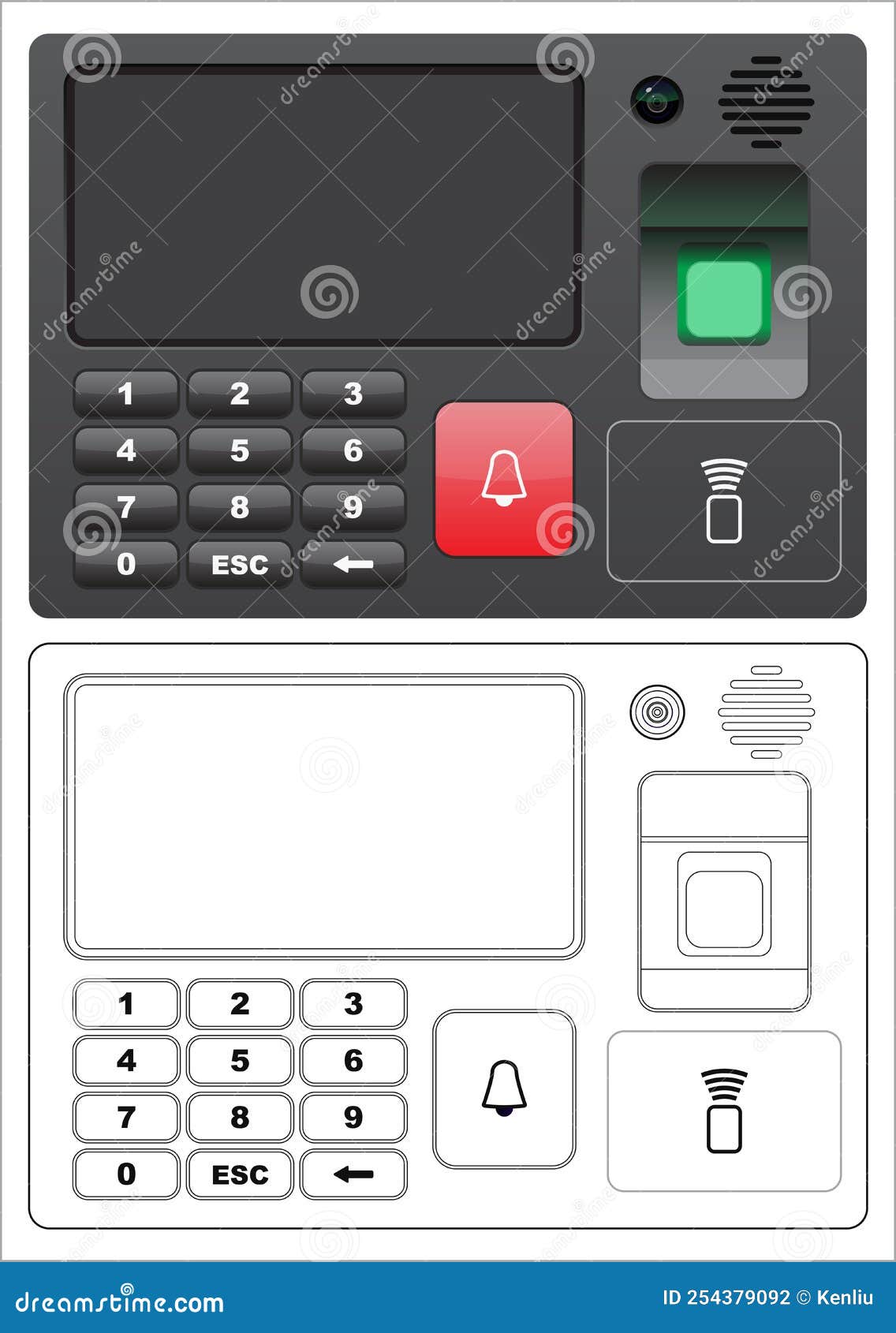 Input Screen Button Interface Royalty-Free Stock Image | CartoonDealer ...