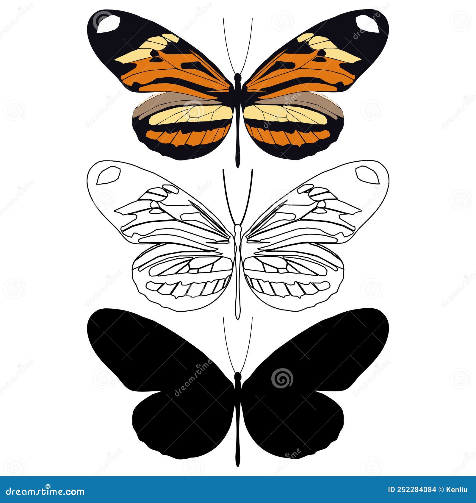 Vector Illustration of Butterfly Pattern Stock Vector - Illustration of ...