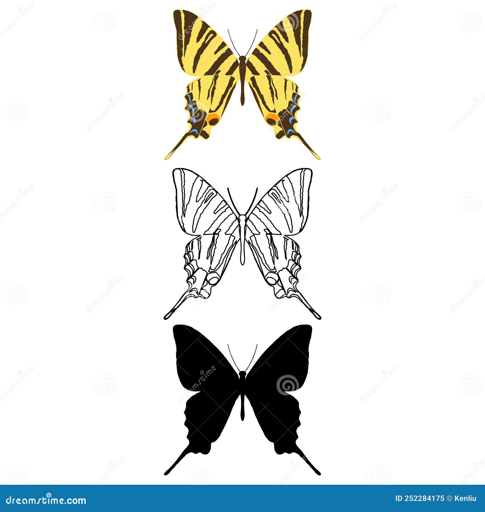 Vector Illustration of Butterfly Pattern Stock Vector - Illustration of ...