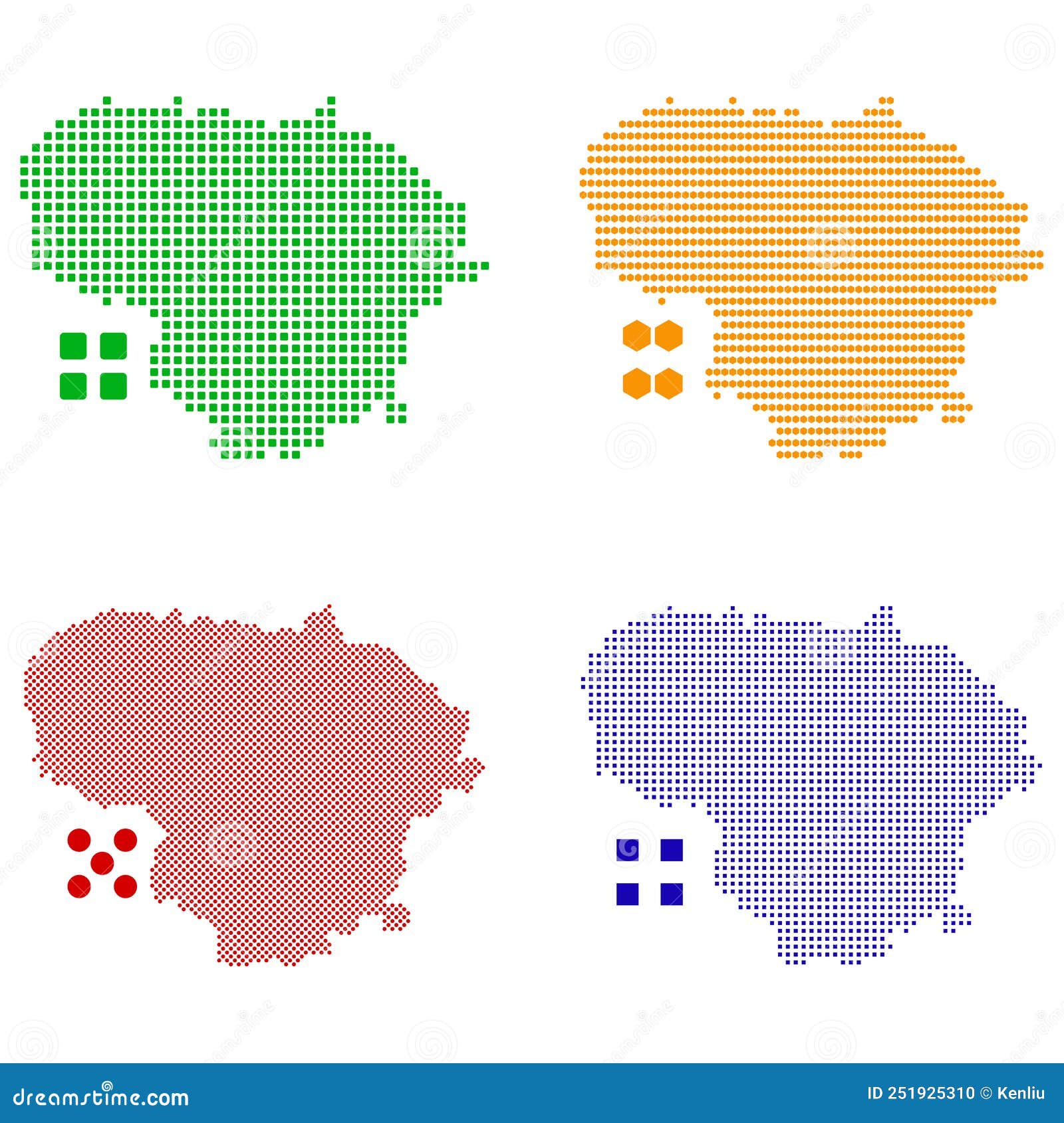 Layered Editable Vector Illustration Country Map of Lithuania Stock ...