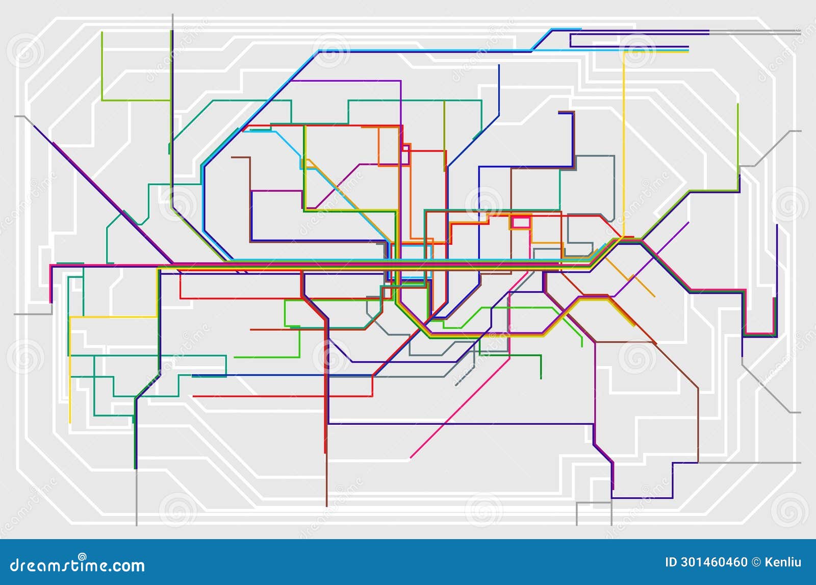 Overview Map of Urban Transportation in Munich, Germany Stock Vector ...