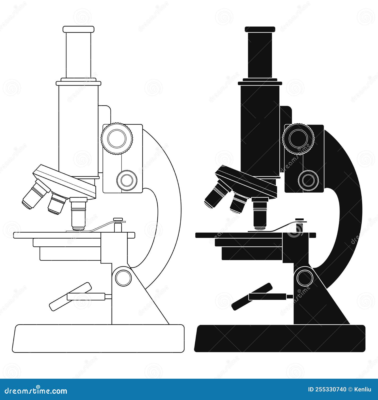 Vector Illustration Pattern of Microscope Stock Vector - Illustration ...