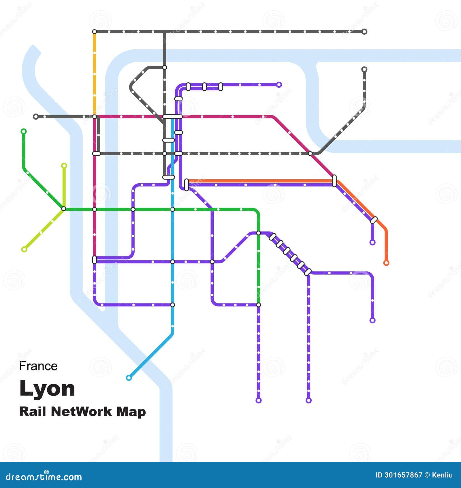 Lyon France City Map In Retro Style In Golden Color. Outline Map ...