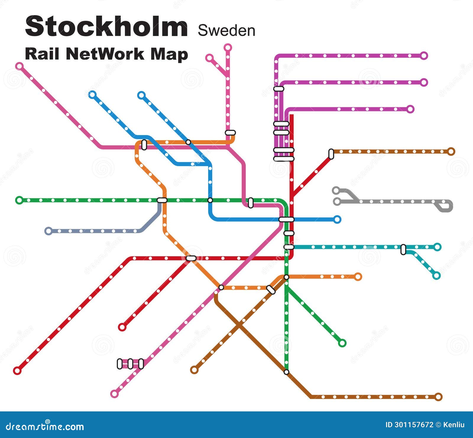 Rail Network Map Of Cologne,Germany Vector Illustration | CartoonDealer ...