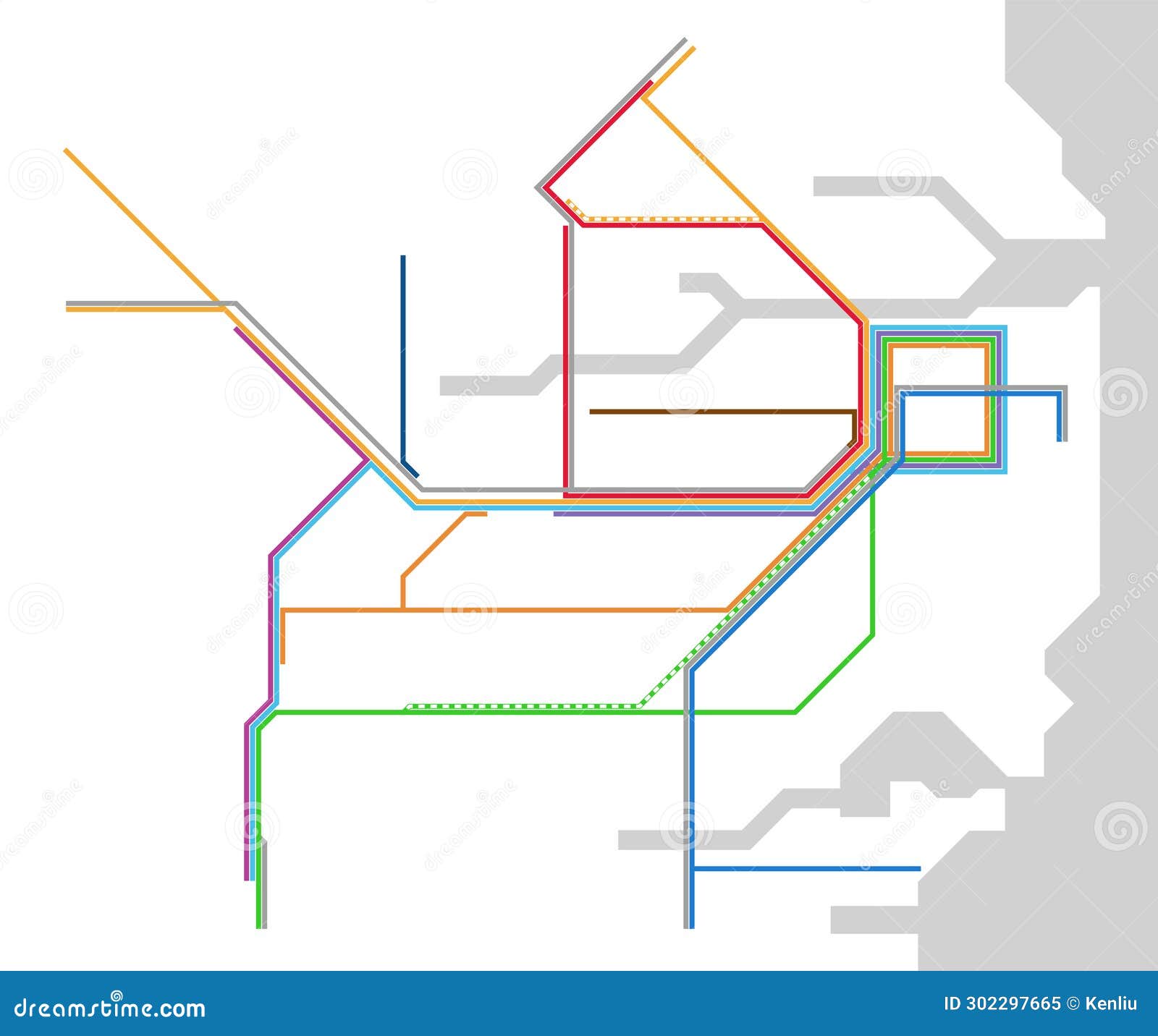 Rail Network Map of Sydney,Australia Stock Vector - Illustration of ...