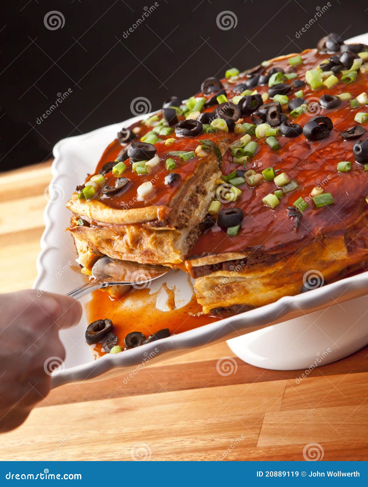 Layered enchilada stock image. Image of southwestern - 20889119