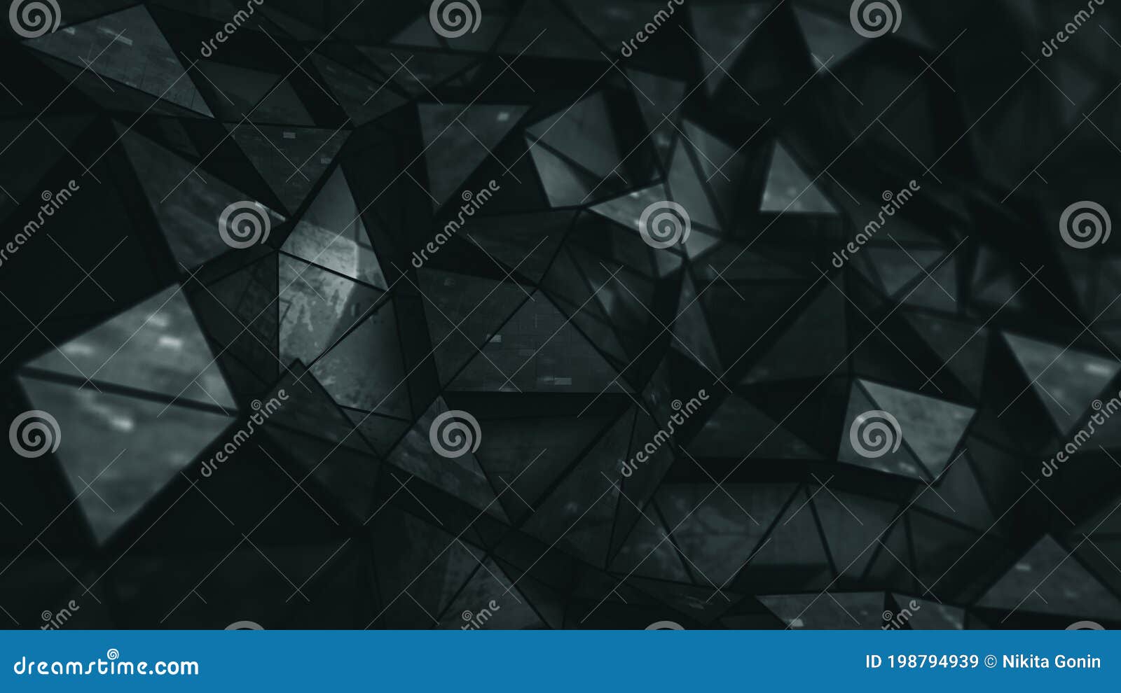 Layered Glossy Low Poly Mesh 3D Render Stock Illustration ...