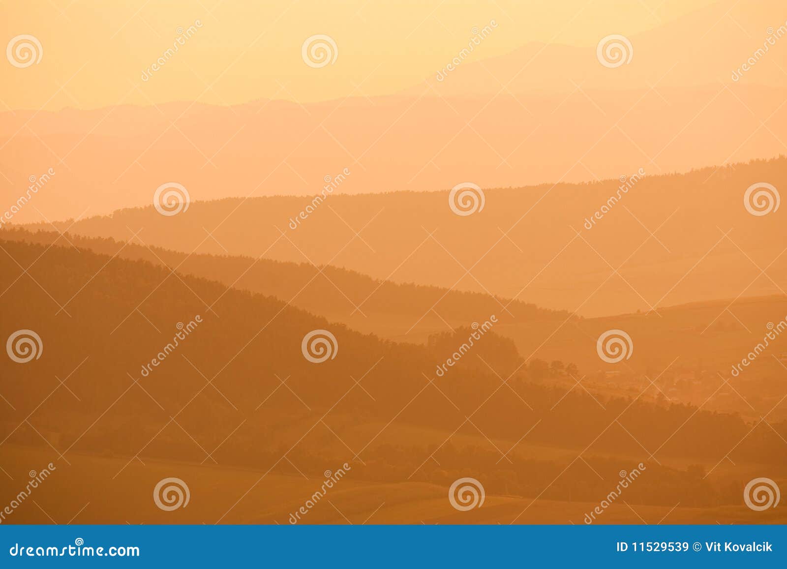 Layered Hills Seen from Spissky Stock Image - Image of range, serene ...