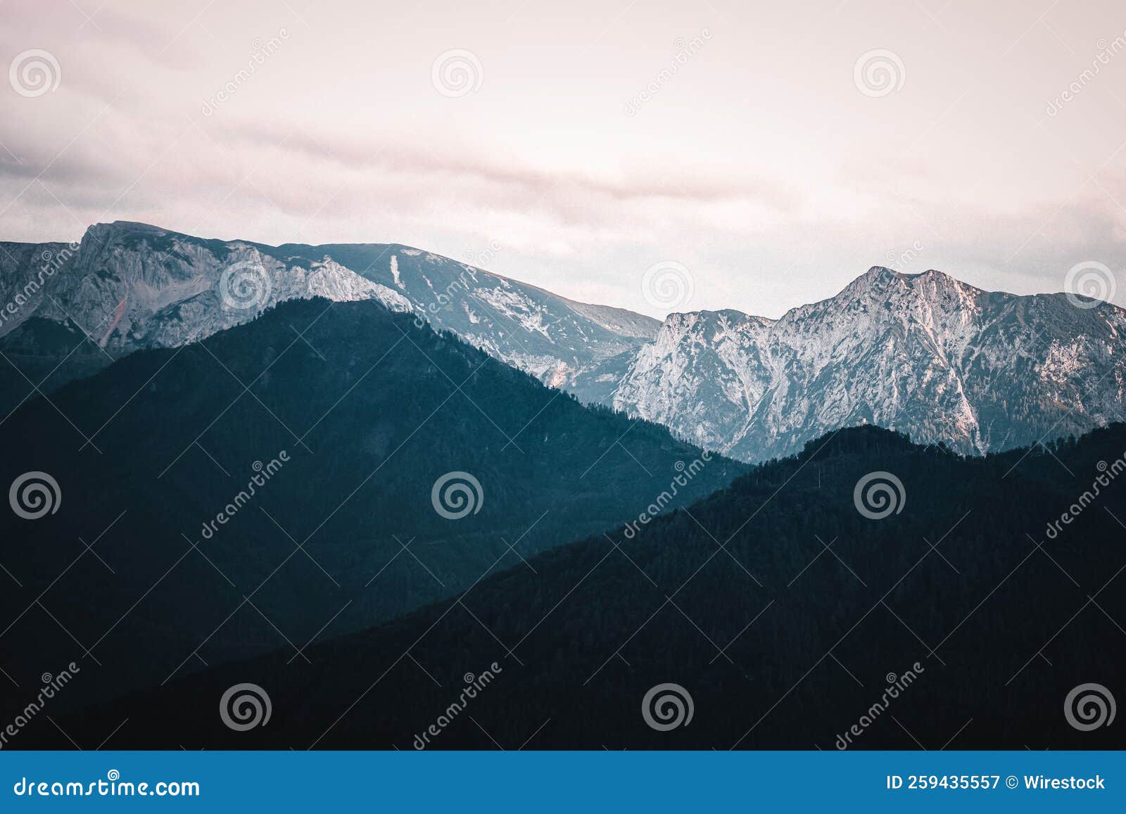Layered Horizon of the Mountain Range Stock Image - Image of forest ...