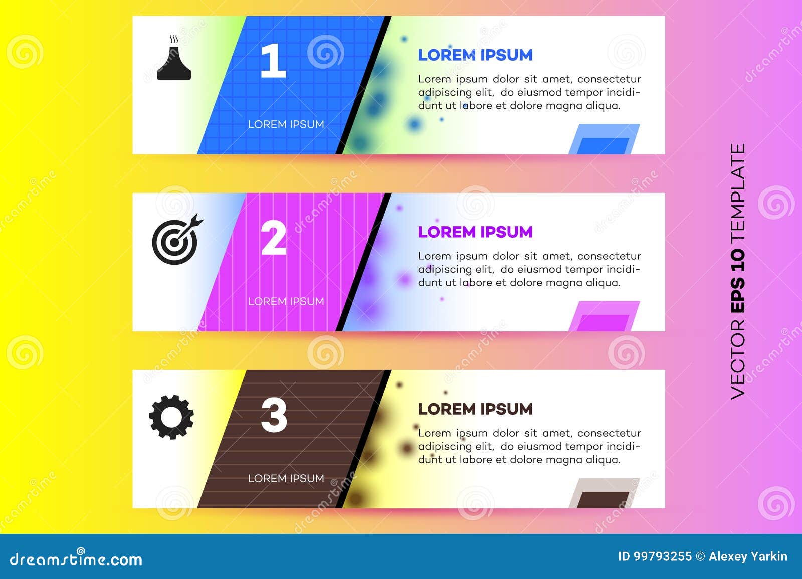 Layered Horizontal Infographic Steps. Stock Vector - Illustration of ...