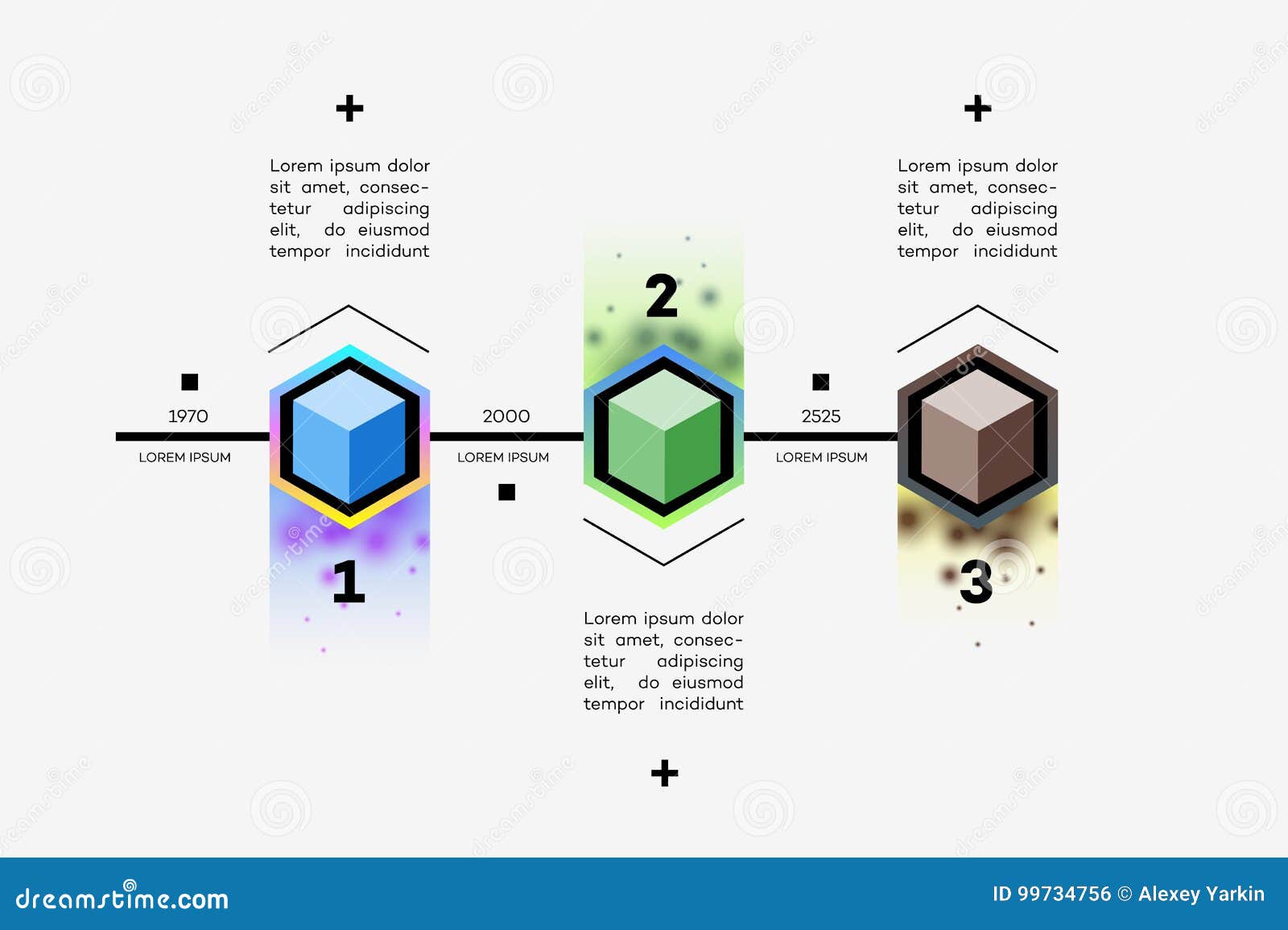 Layered Horizontal Infographic Timeline. Stock Vector - Illustration of ...