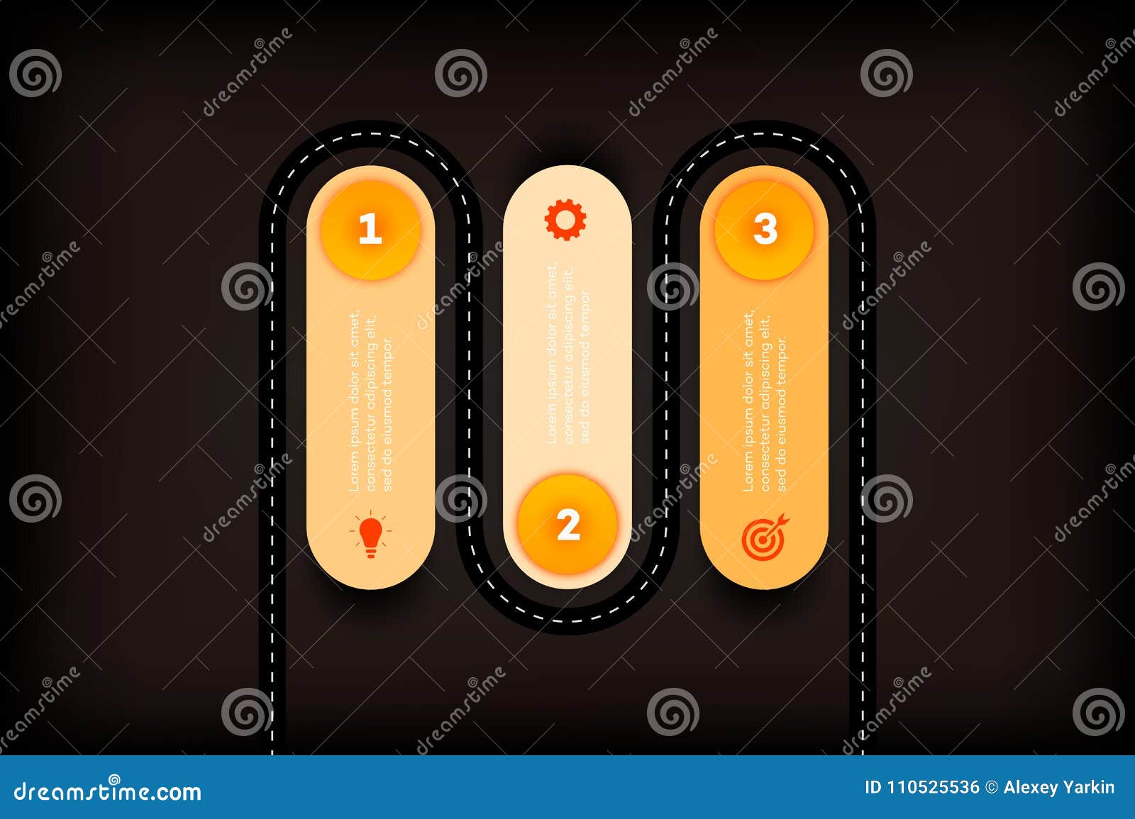 Layered Infographic Timeline. Vector Roadmap, Template for Modern ...