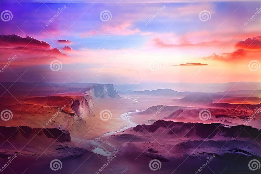Layered Landscape a Landscape with Multiple Exposures Creating a Stock ...