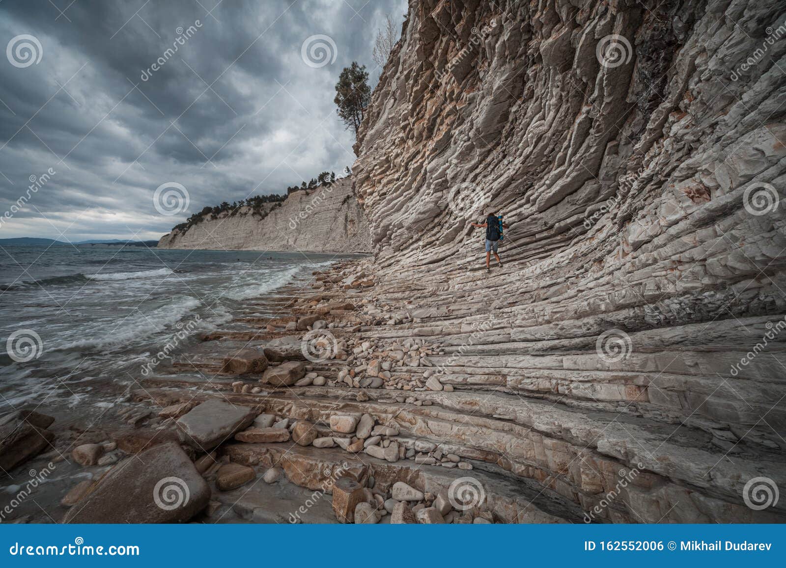 Layered limestone cliffs stock photo. Image of tourism - 162552006
