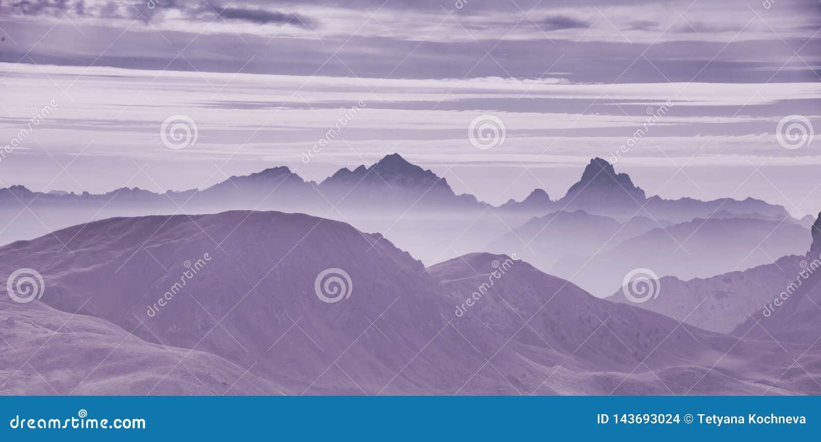 Layered Mountains Landscape Background Stock Photo - Image of sunset ...