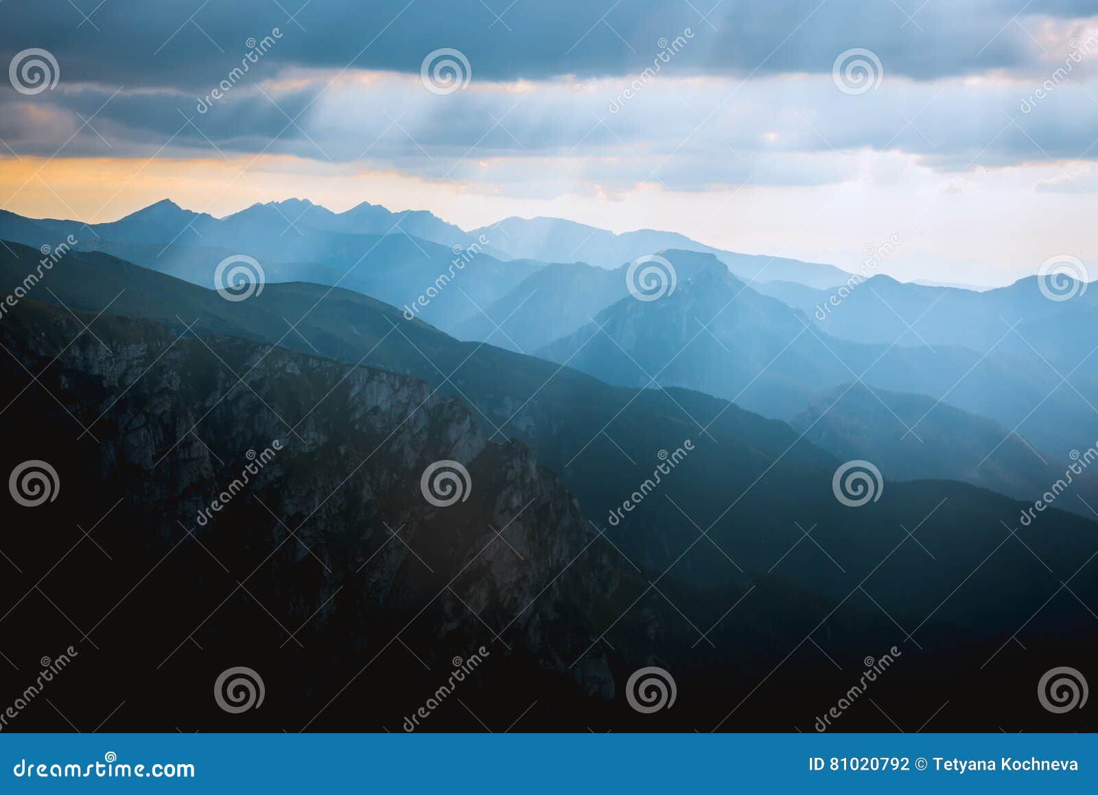 Layered Mountains Landscape Stock Photo - Image of alps, range: 81020792
