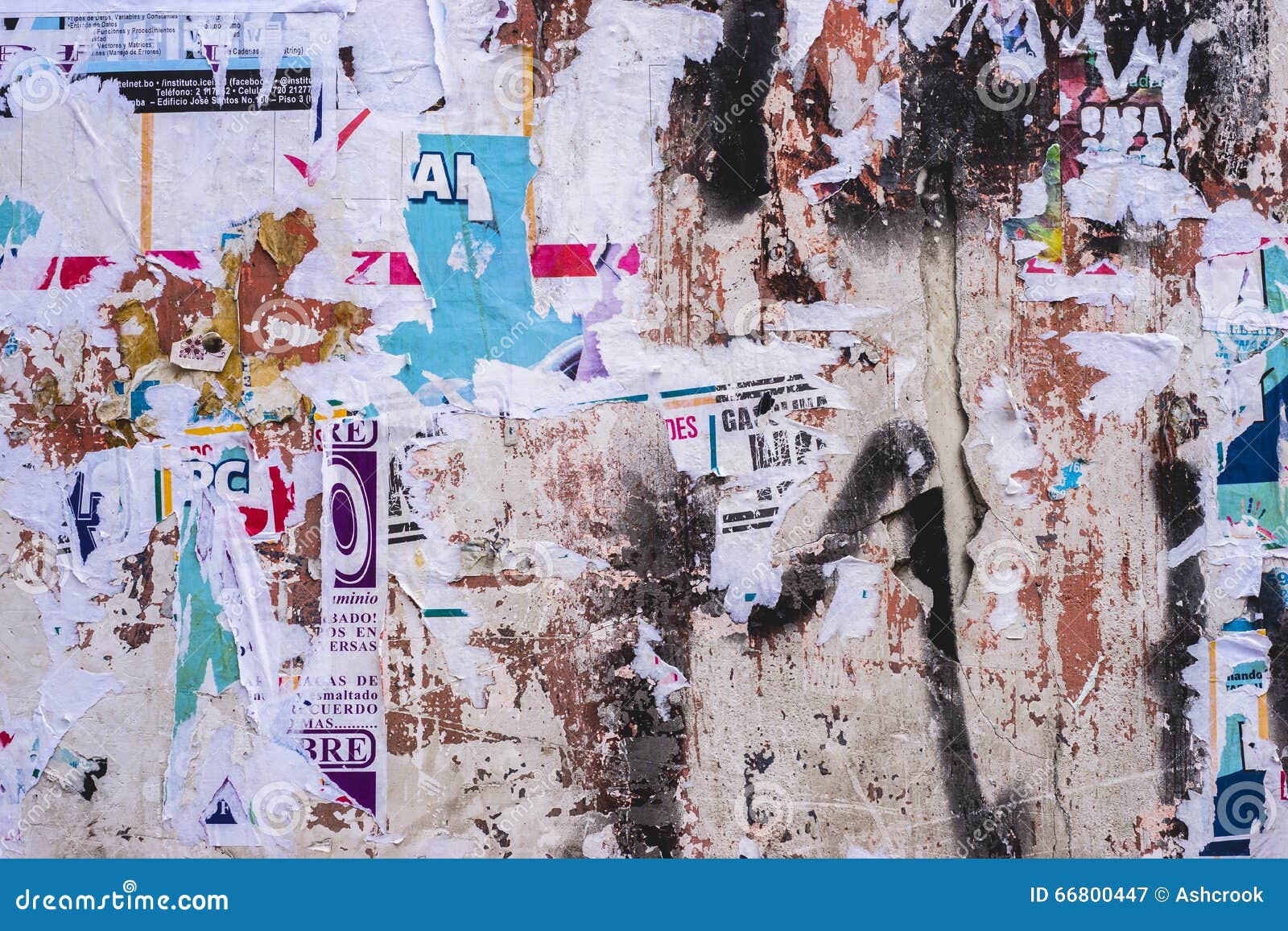 Layered Old Posters Wall Texture Editorial Photo | CartoonDealer.com ...