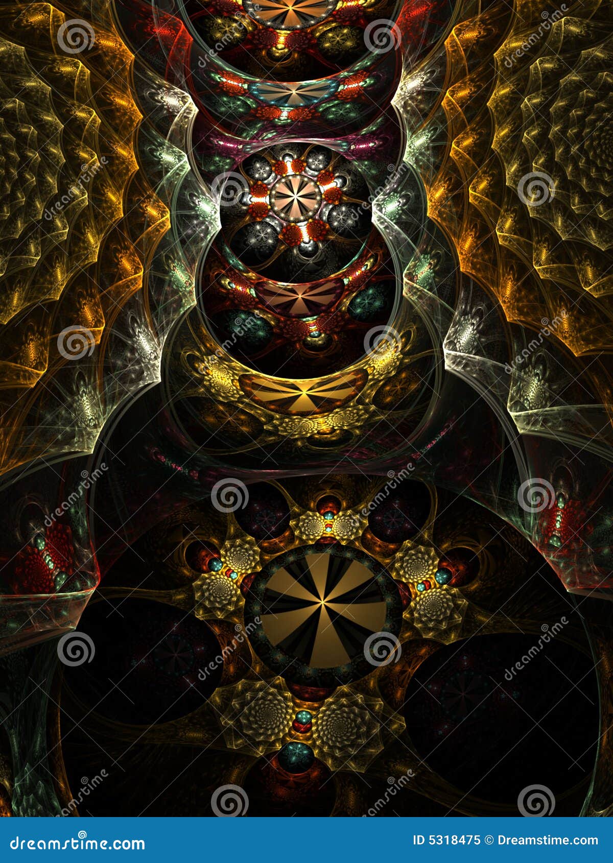 Layered Ornate Abstract stock illustration. Illustration of composition ...