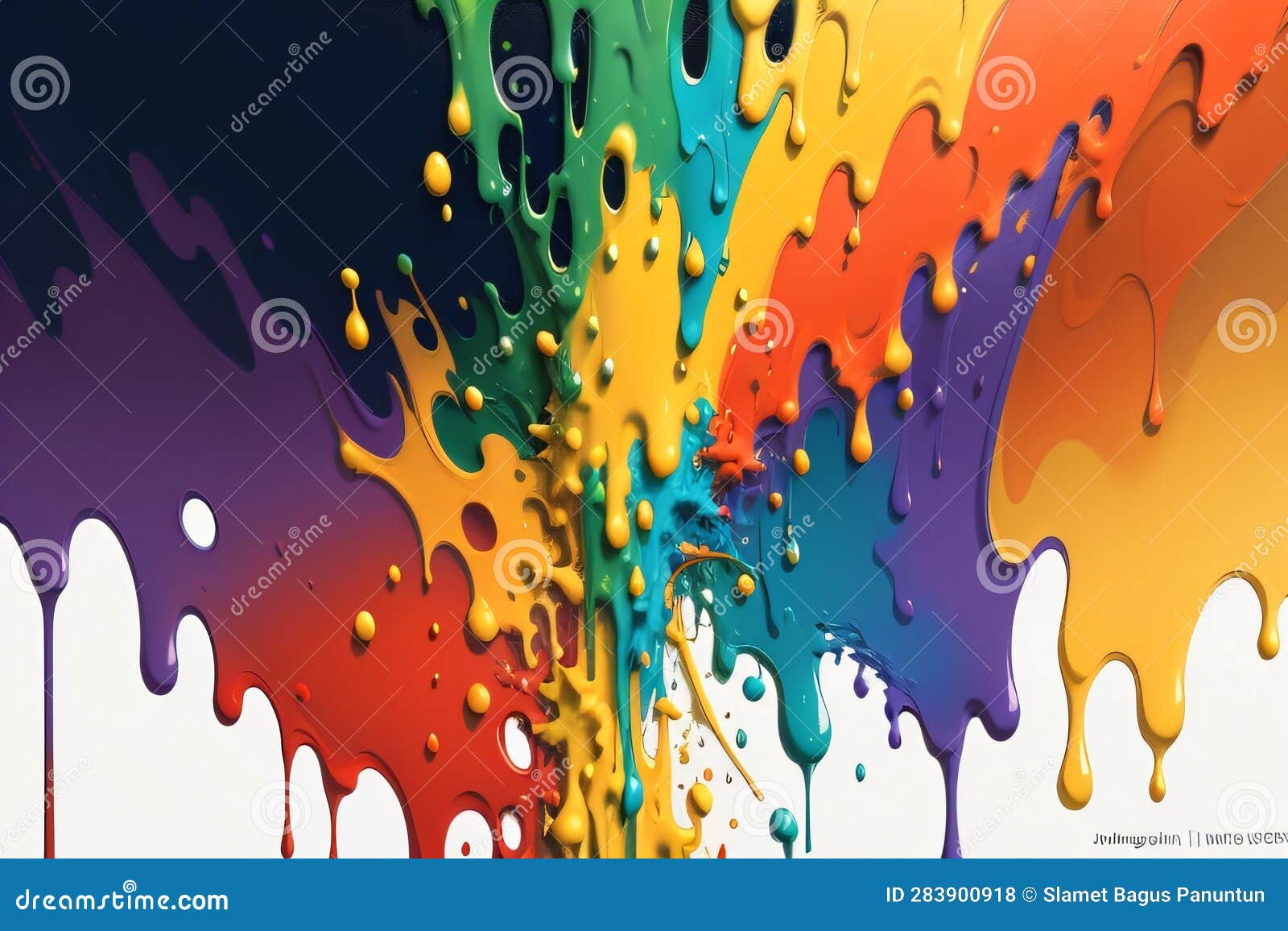 Layered Paint Splashes in an Abstract Expressionist Impressionist Style ...