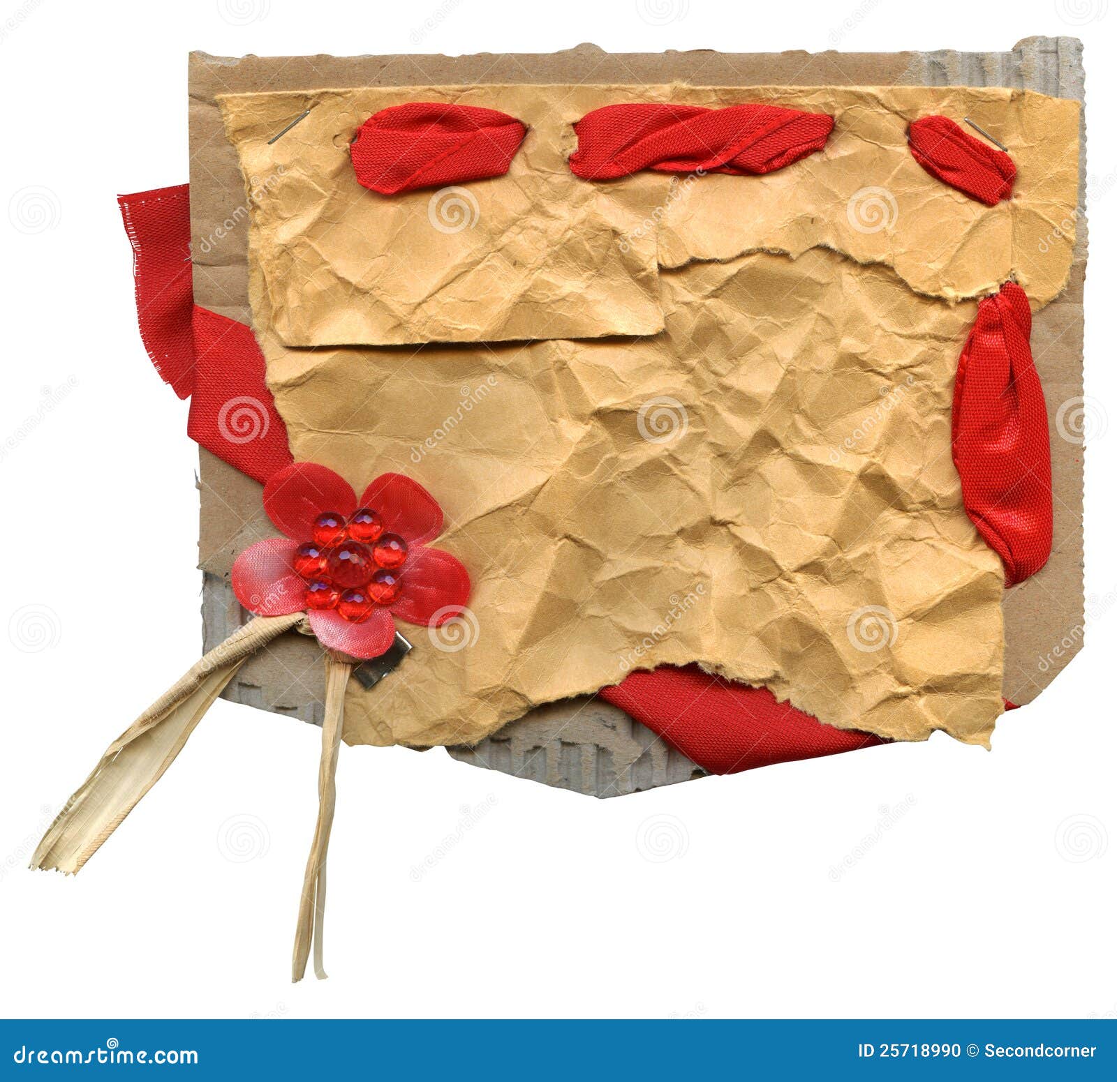 Layered Paper Cardboard Note Tag Stock Photo - Image of brown, office ...