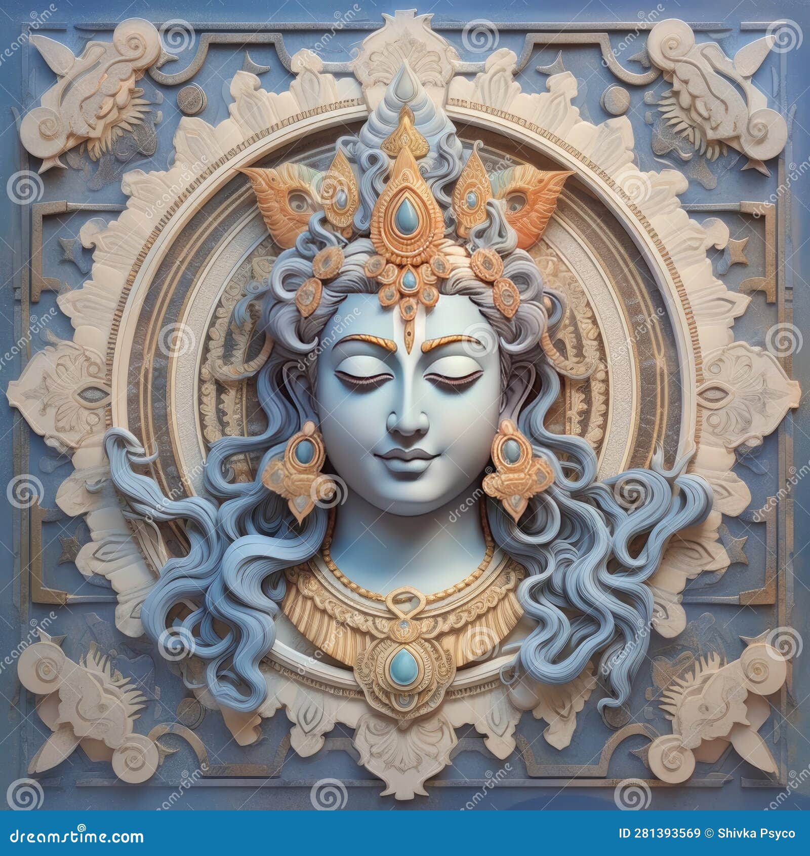 A Layered Paper Indian God Shiva Portrait Generative AI Stock ... A Layered Paper Indian God Shiva Portrait Generative AI Stock ...