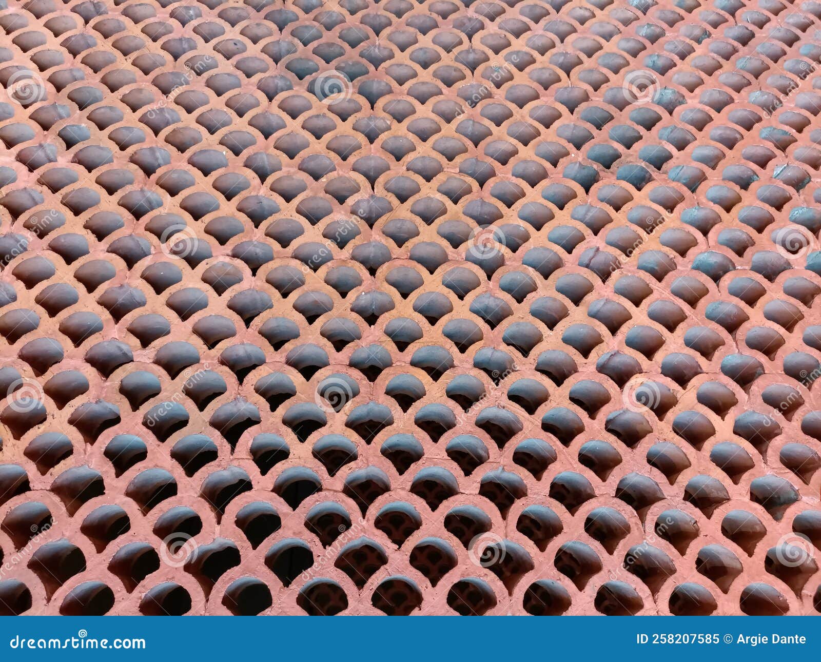 Layered Pattern of Curved Bricks Wall Stock Image - Image of seamless ...