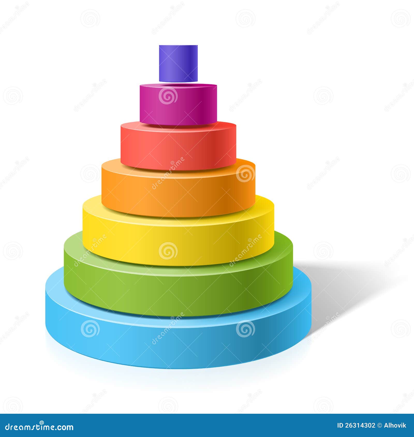 Layered Pyramid Five Levels Stock Photography | CartoonDealer.com #34859648