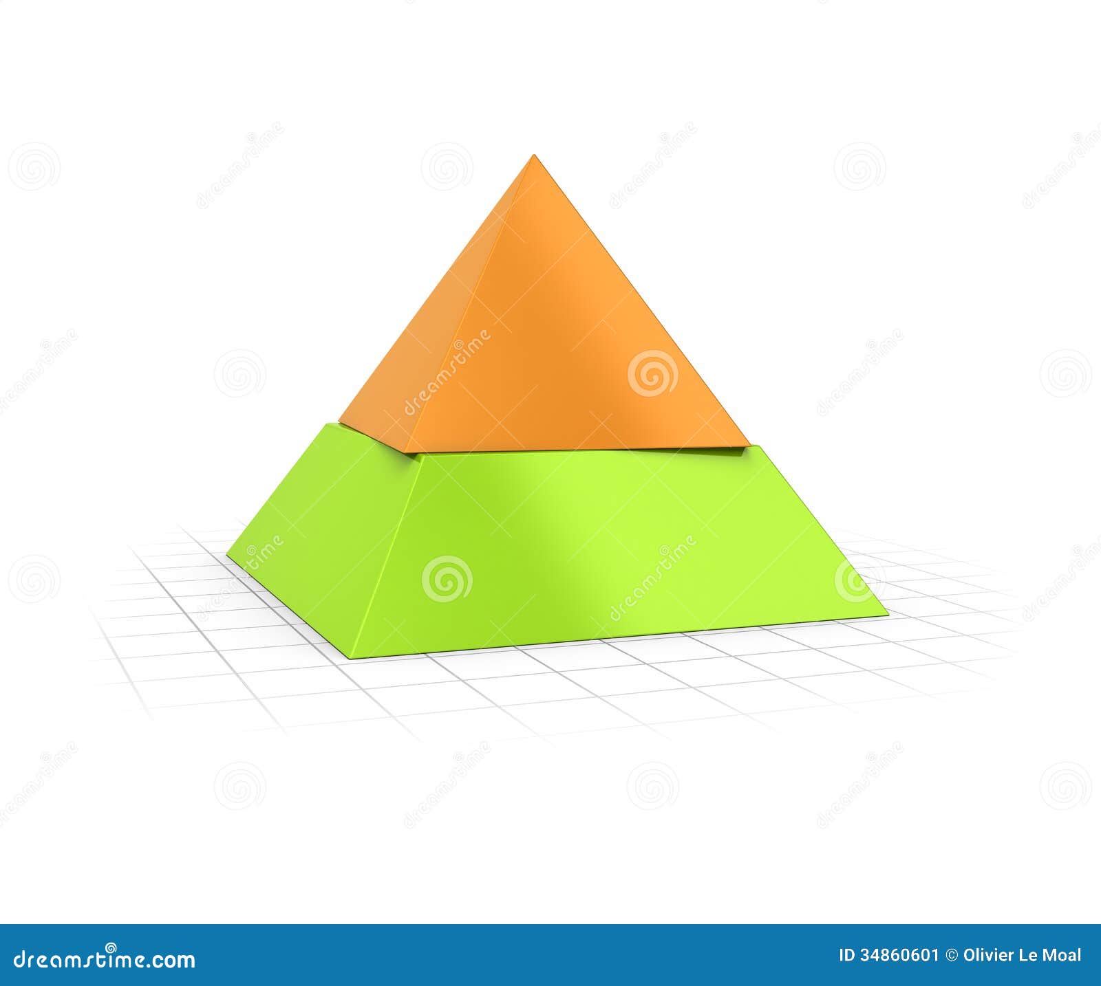 Layered Pyramid Two Levels stock illustration. Illustration of layered ...