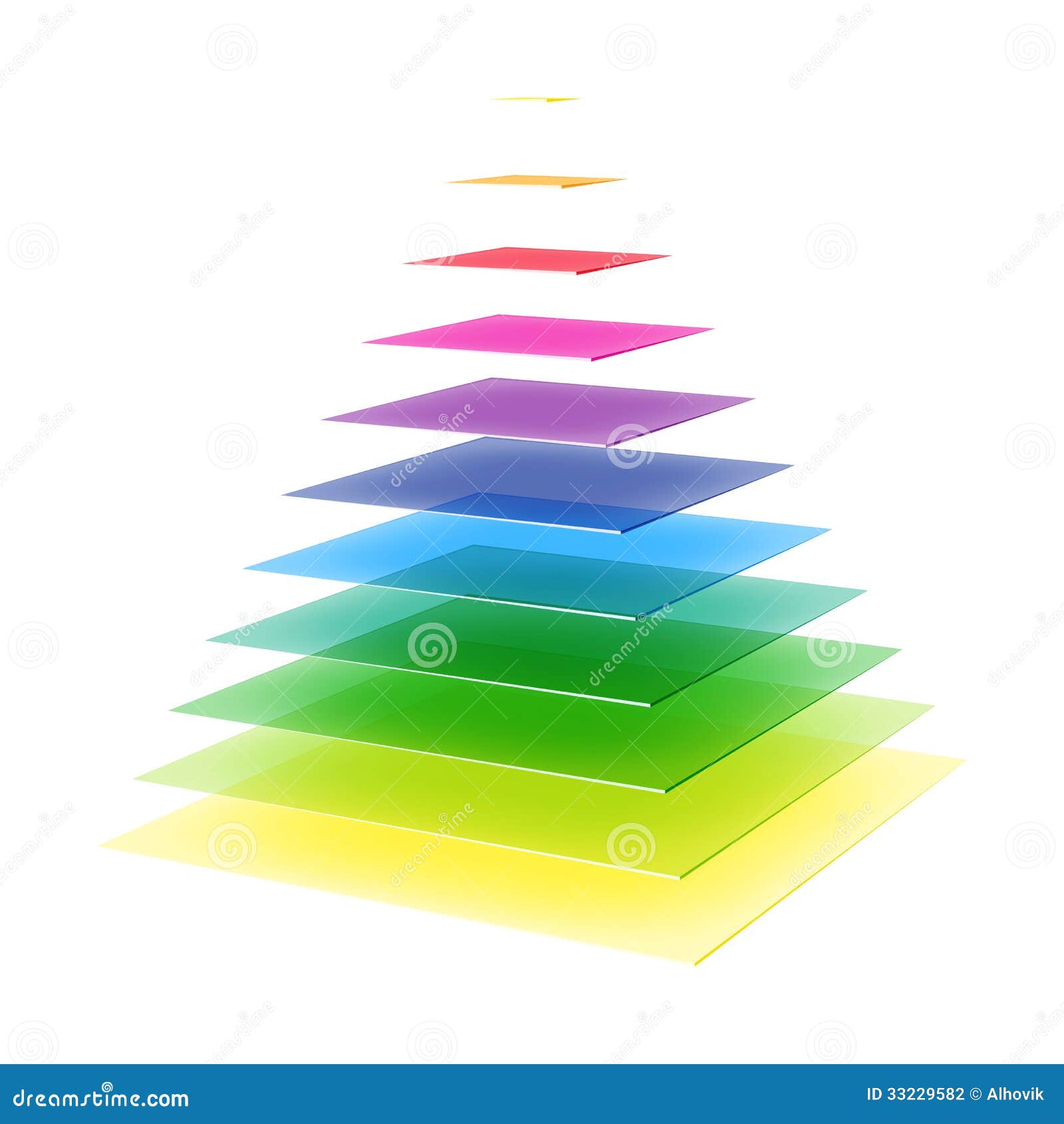 Layered Rainbow Colored Pyramid Stock Vector - Illustration of layers ...