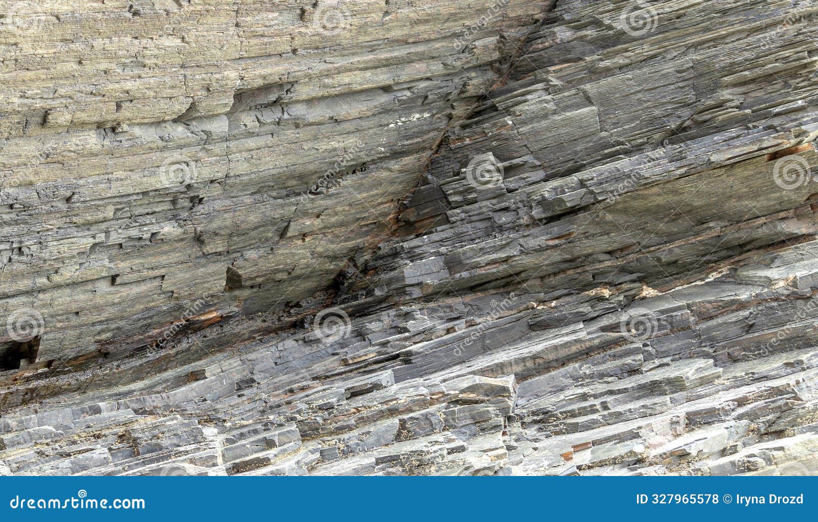 Layered Rock Formation with Distinct Horizontal Lines and Textures ...